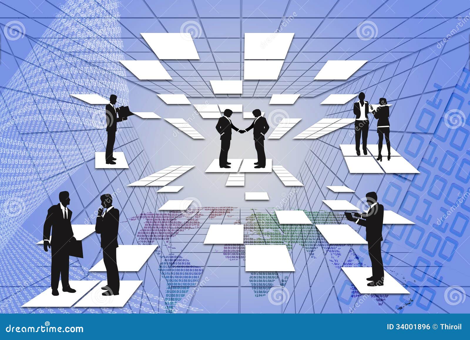 Businessman Digital Technology. Stock Illustration - Illustration of ...