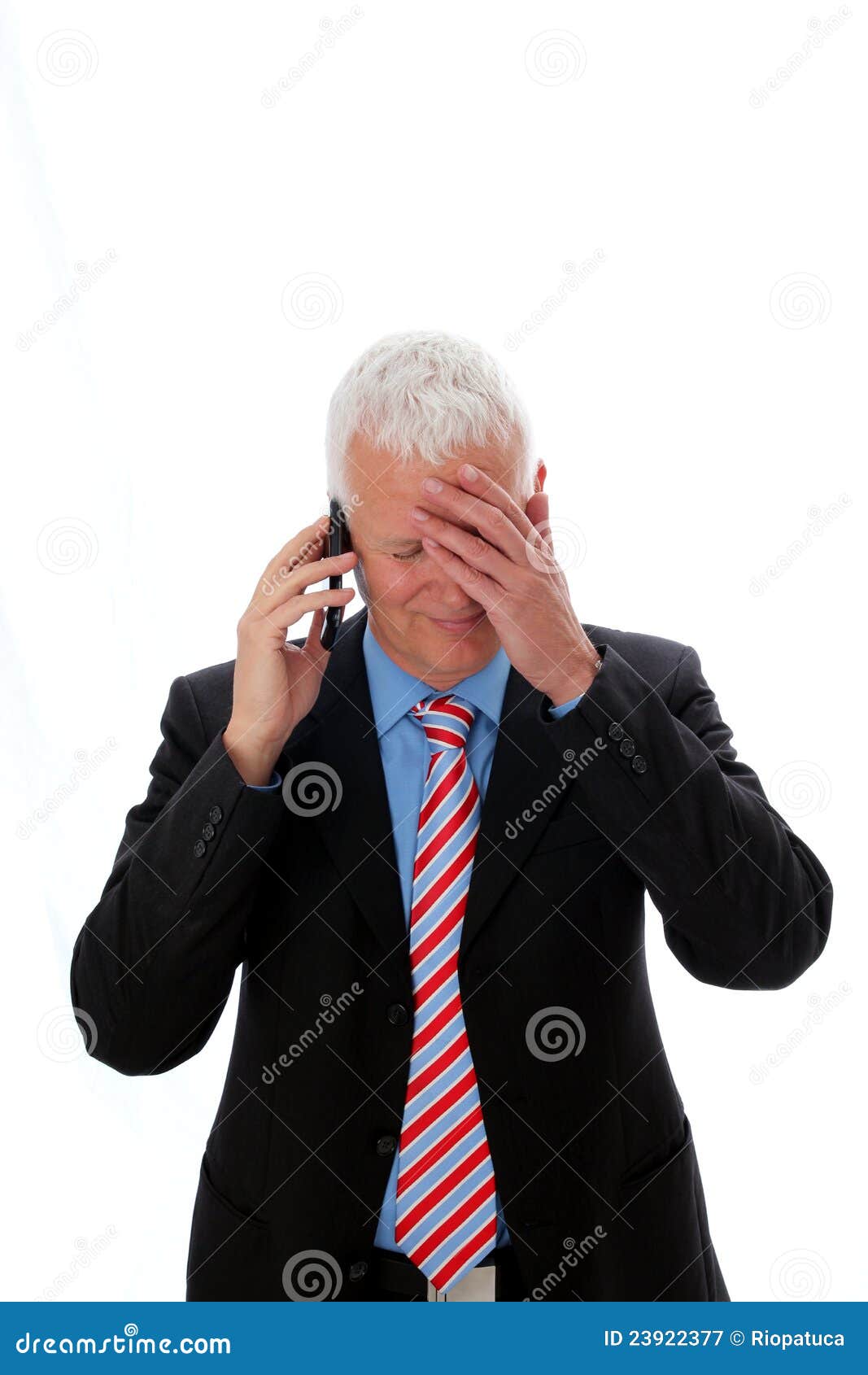 Businessman Disappointed Calling Stock Image - Image of lowered ...
