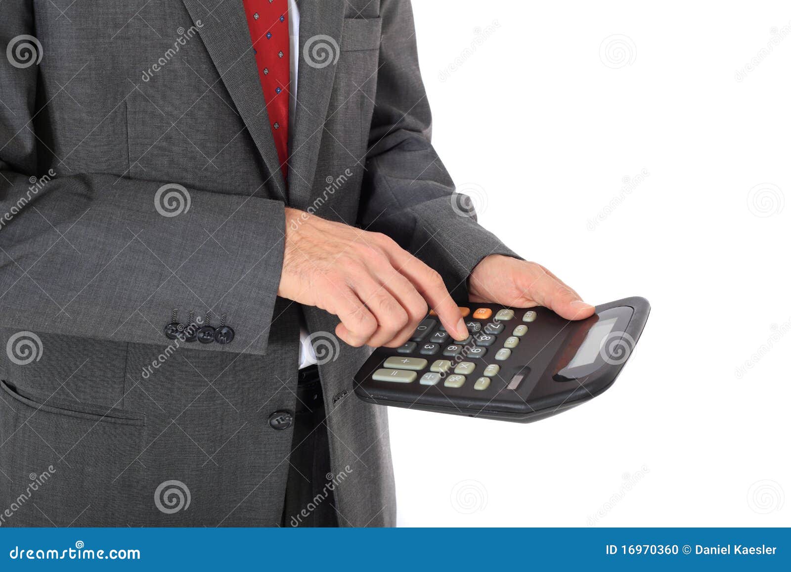 Businessman Doing Calculations Stock Photo - Image of staff, middle ...