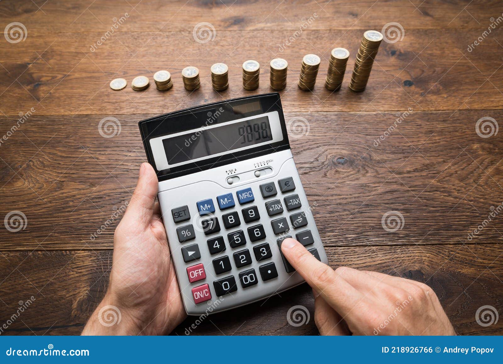 Businessman Doing Calculations Stock Photo - Image of growing ...