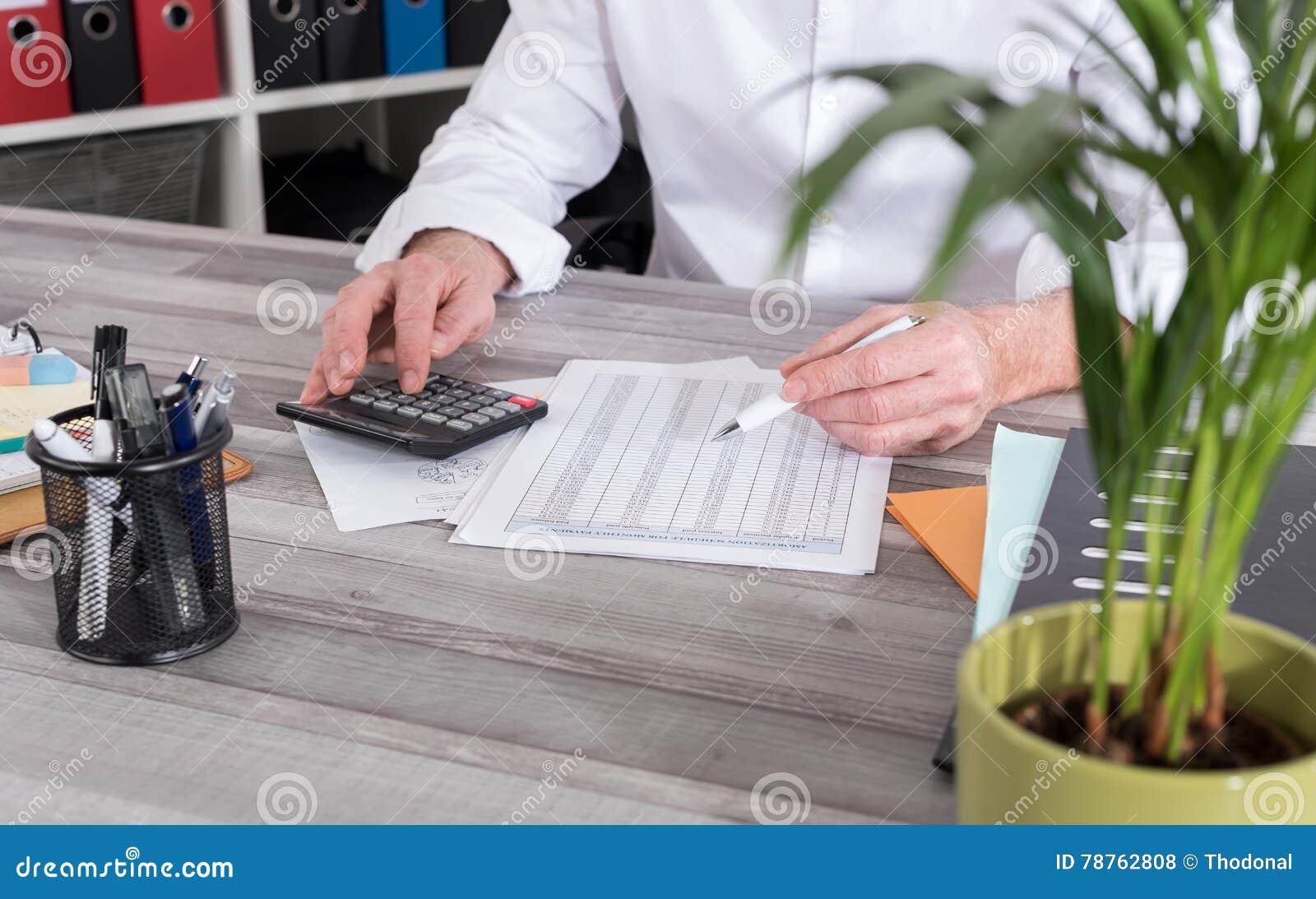 Businessman Doing His Accounting Stock Photo - Image of bank, account ...