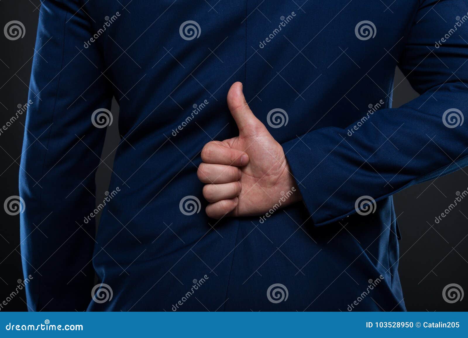 Businessman Doing Like Gesture in Backwards Stock Photo - Image of ...