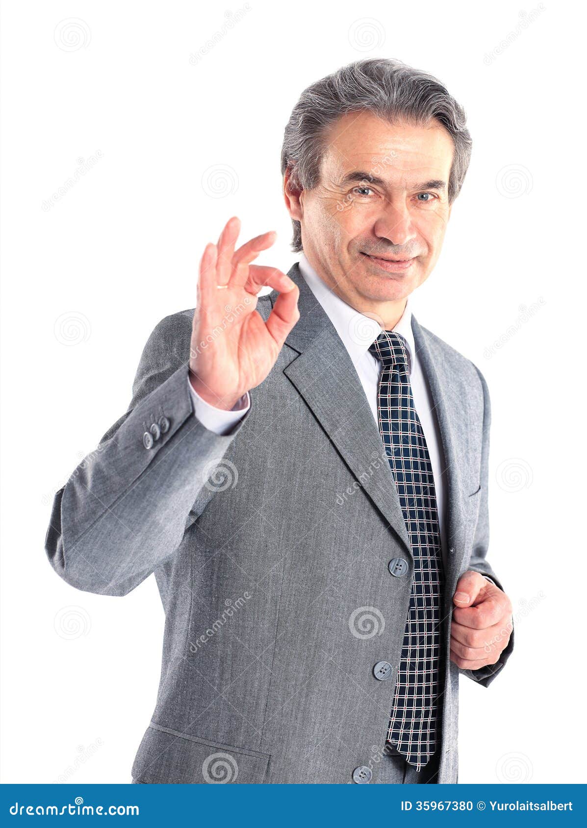 Businessman doing ok sign stock photo. Image of male - 35967380