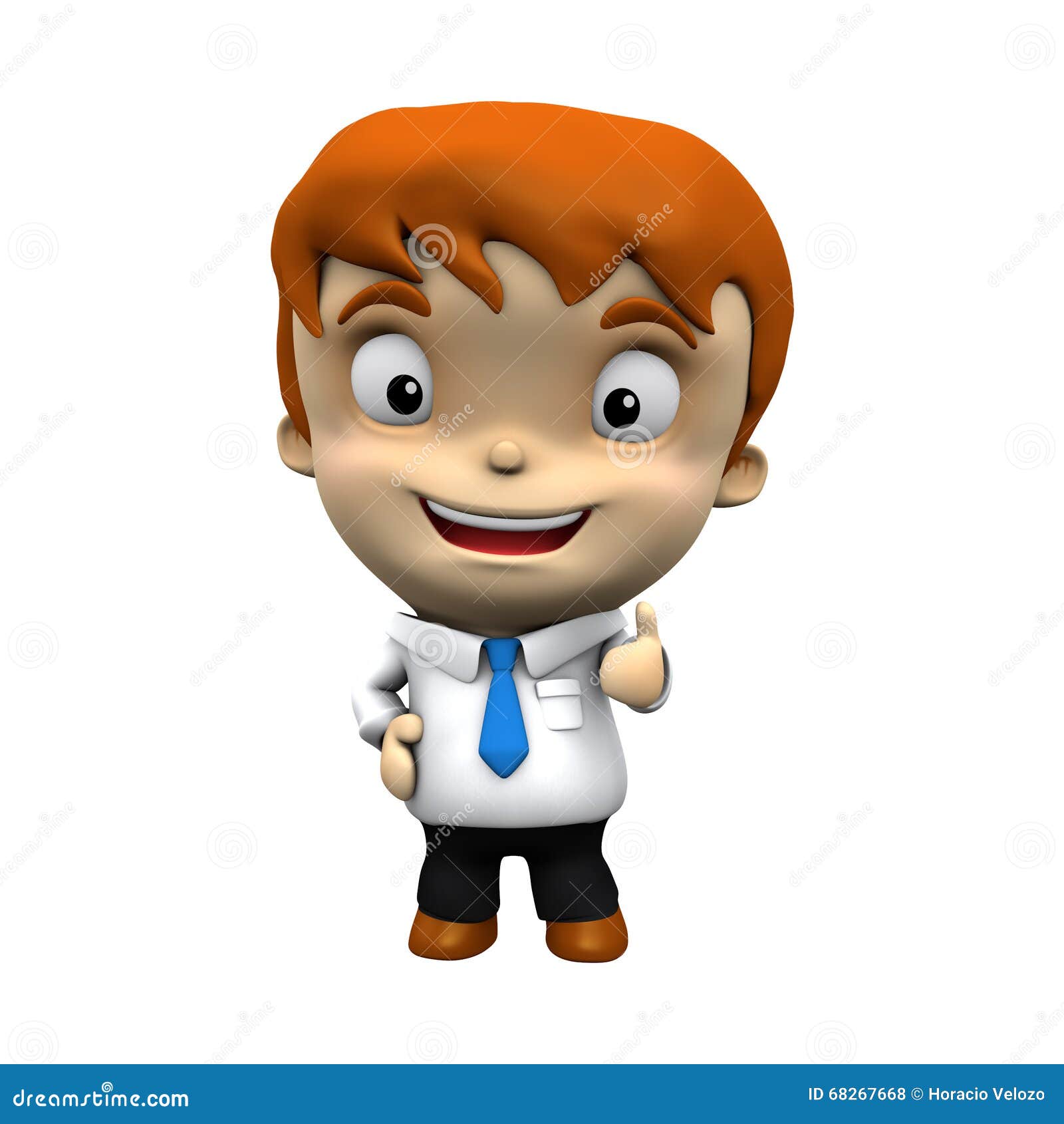 Businessman Doing Ok with Thumb Stock Illustration - Illustration of ...