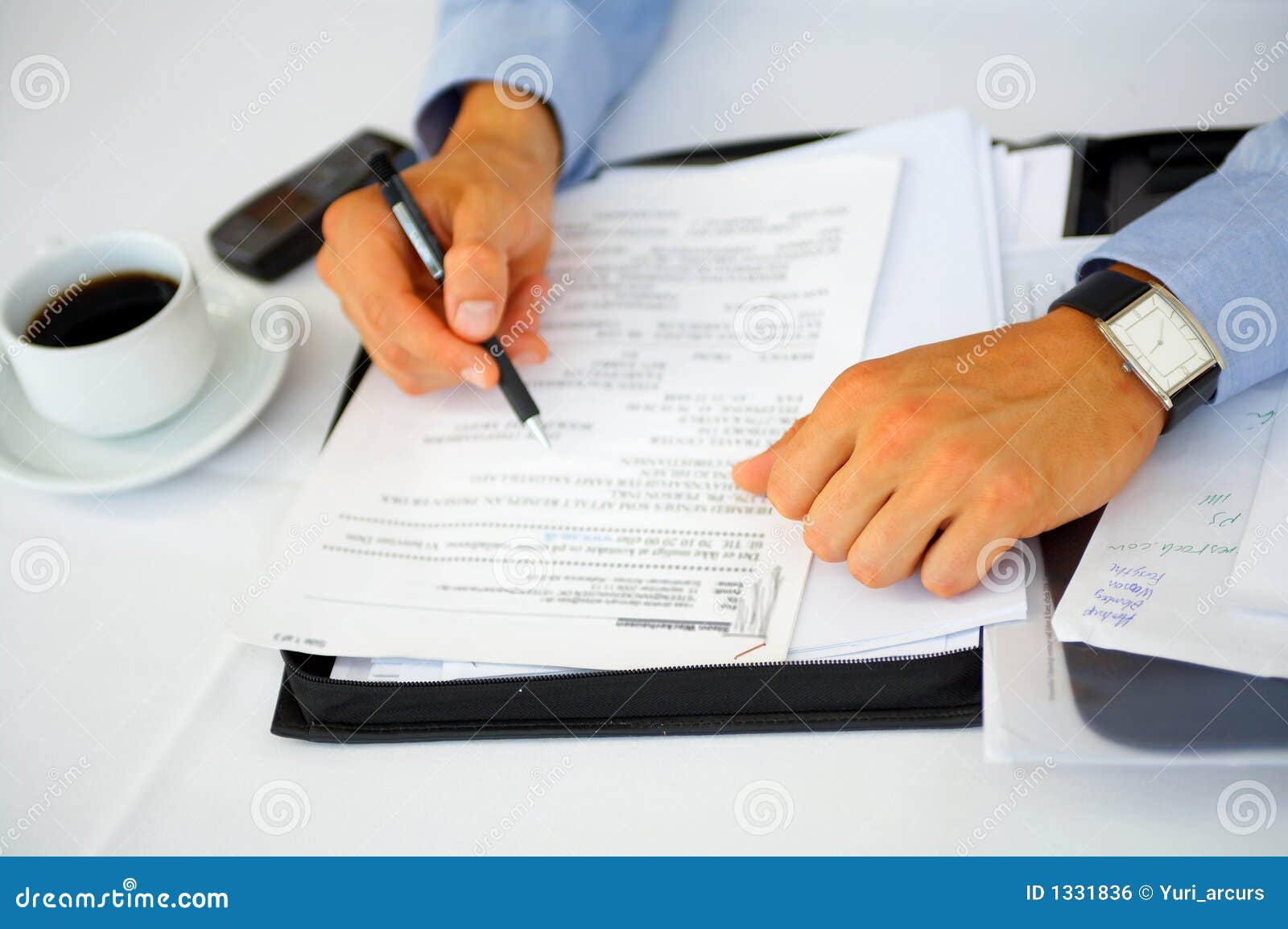 Businessman Doing Paperwork Stock Photo - Image of sophisticated ...