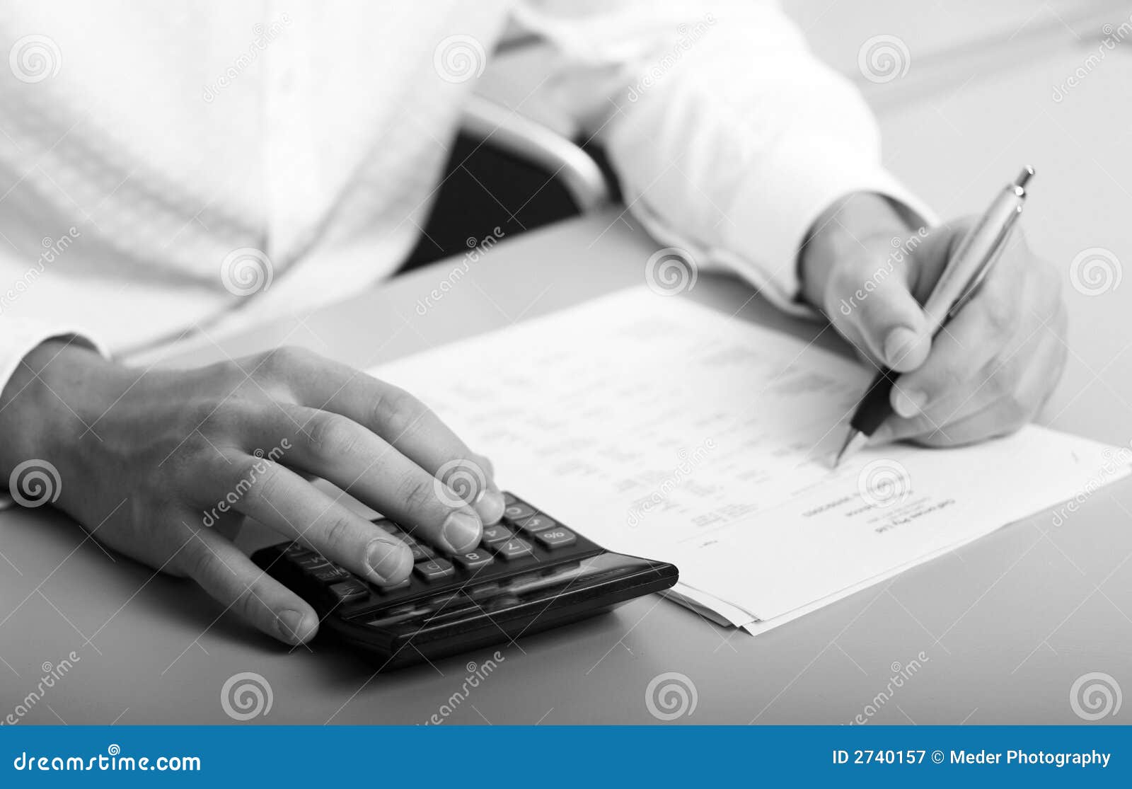 Businessman Doing Paperwork Stock Image - Image of count, letter: 2740157