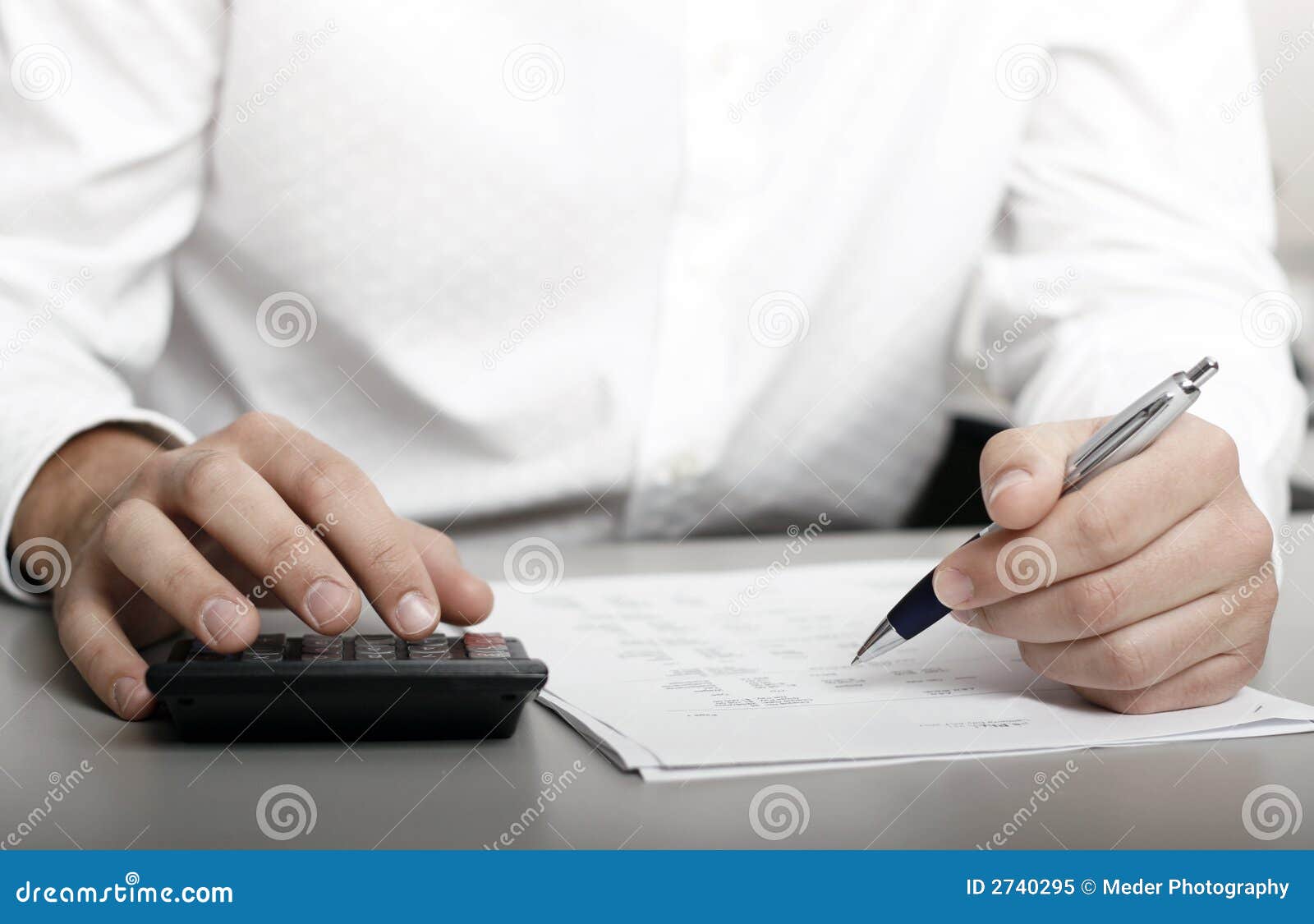 Businessman Doing Paperwork Stock Image - Image of business, bank: 2740295