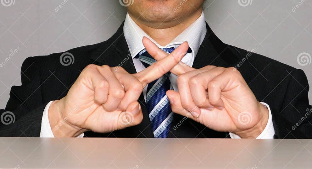 Businessman Doing a Pose of Refusal Stock Photo - Image of dislike ...