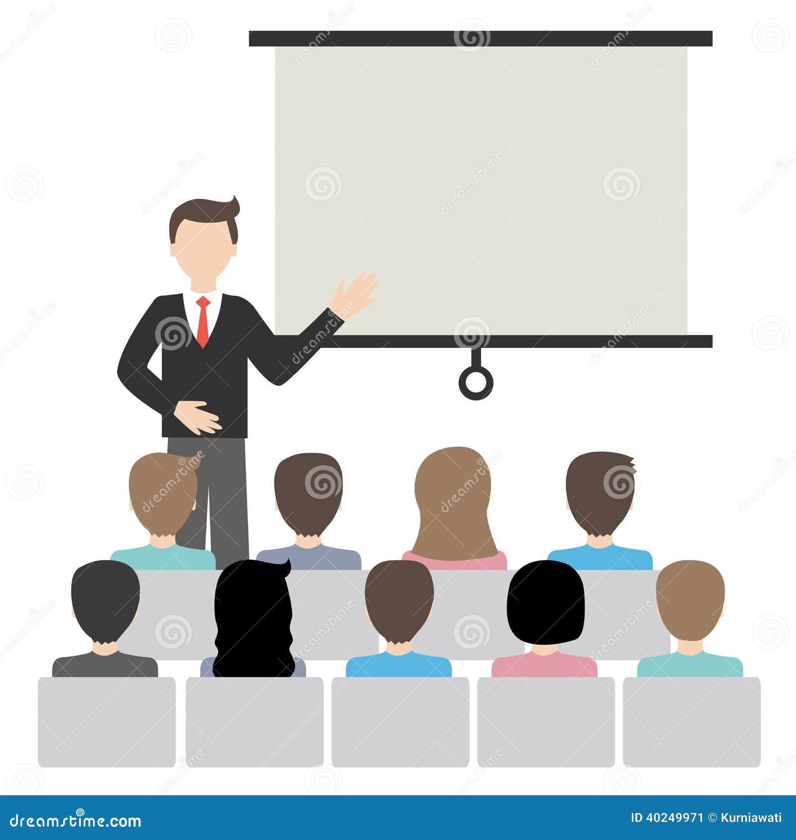 Businessman Doing Presentation Vector Stock Vector - Illustration of ...
