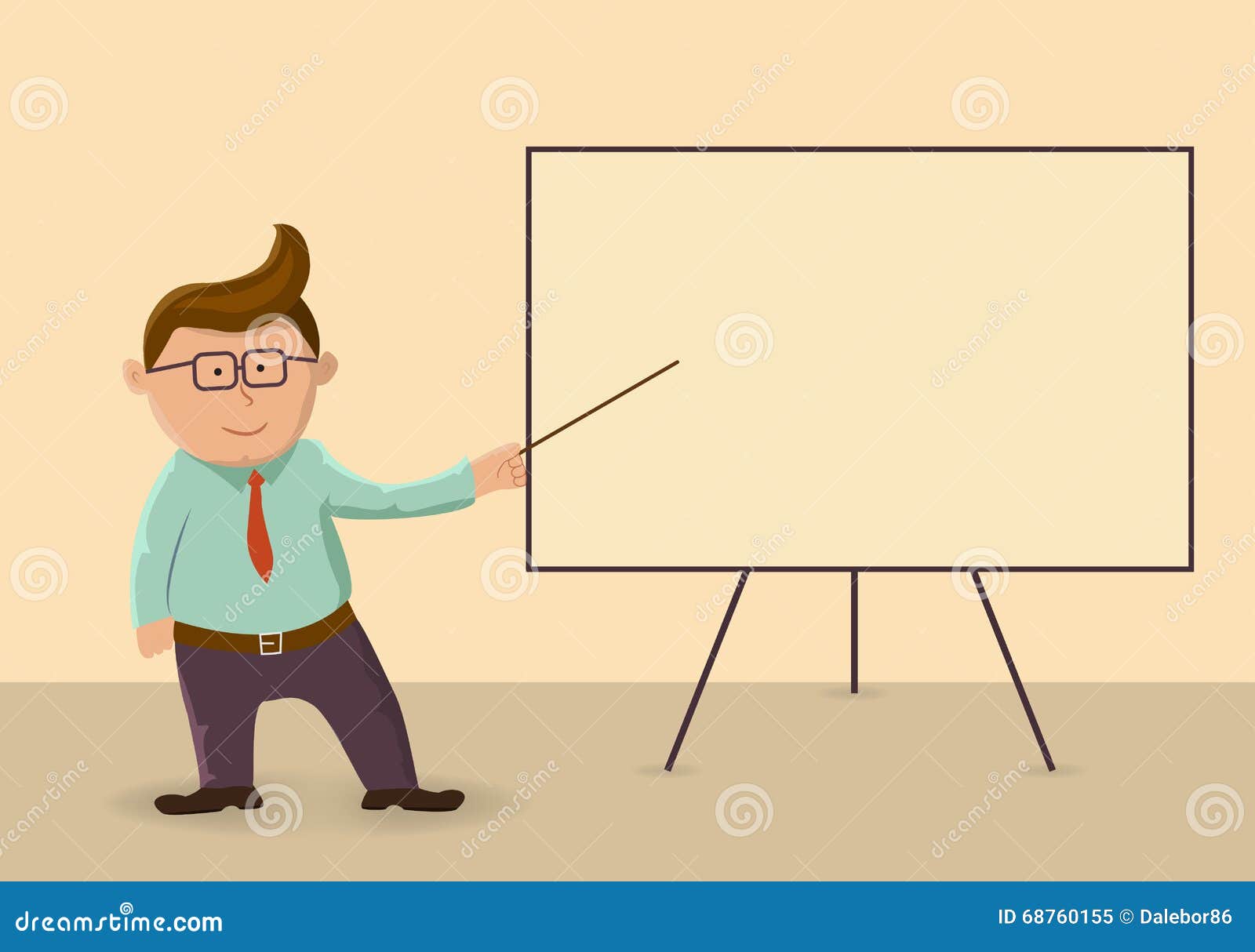 Businessman Doing Presentations Stock Vector - Illustration of vintage ...