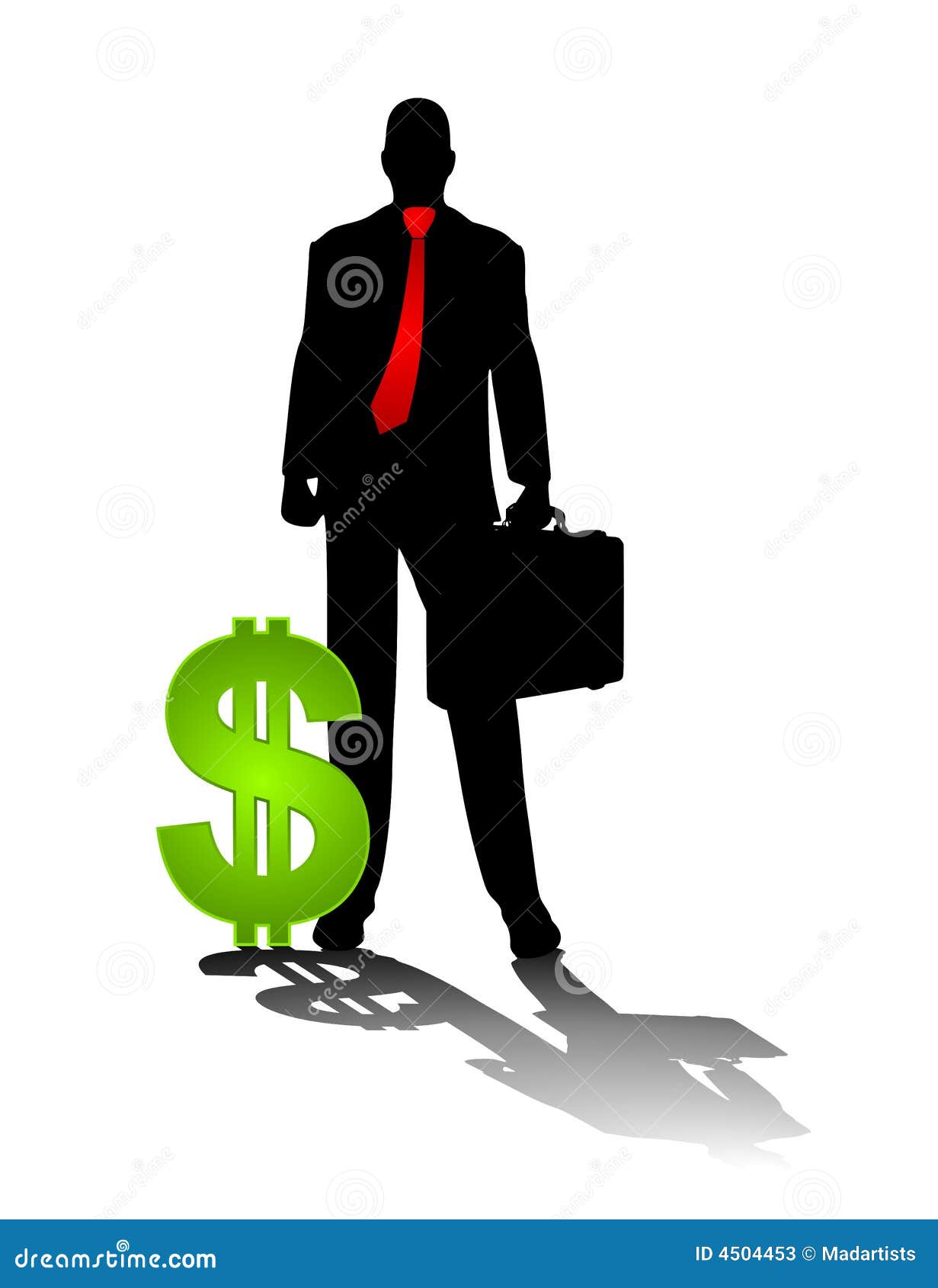Businessman with Dollar Sign Stock Illustration - Illustration of ...