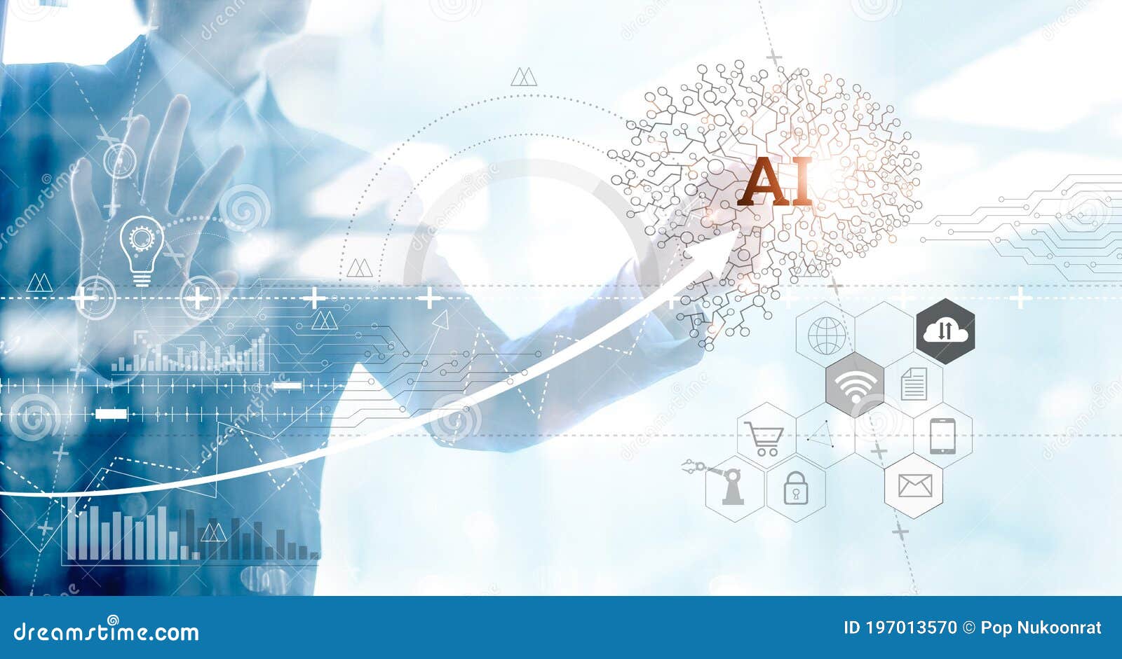 Use Brain - Virtual Reality Woman With Symbol Neurons In Brain ...