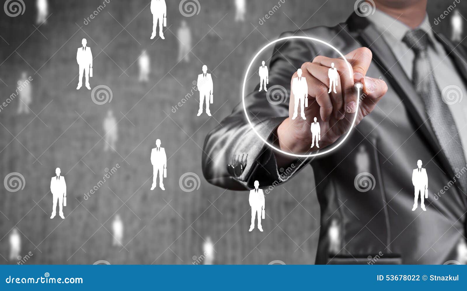 Businessman Draw Selection Line Stock Photo - Image of coach, rise ...