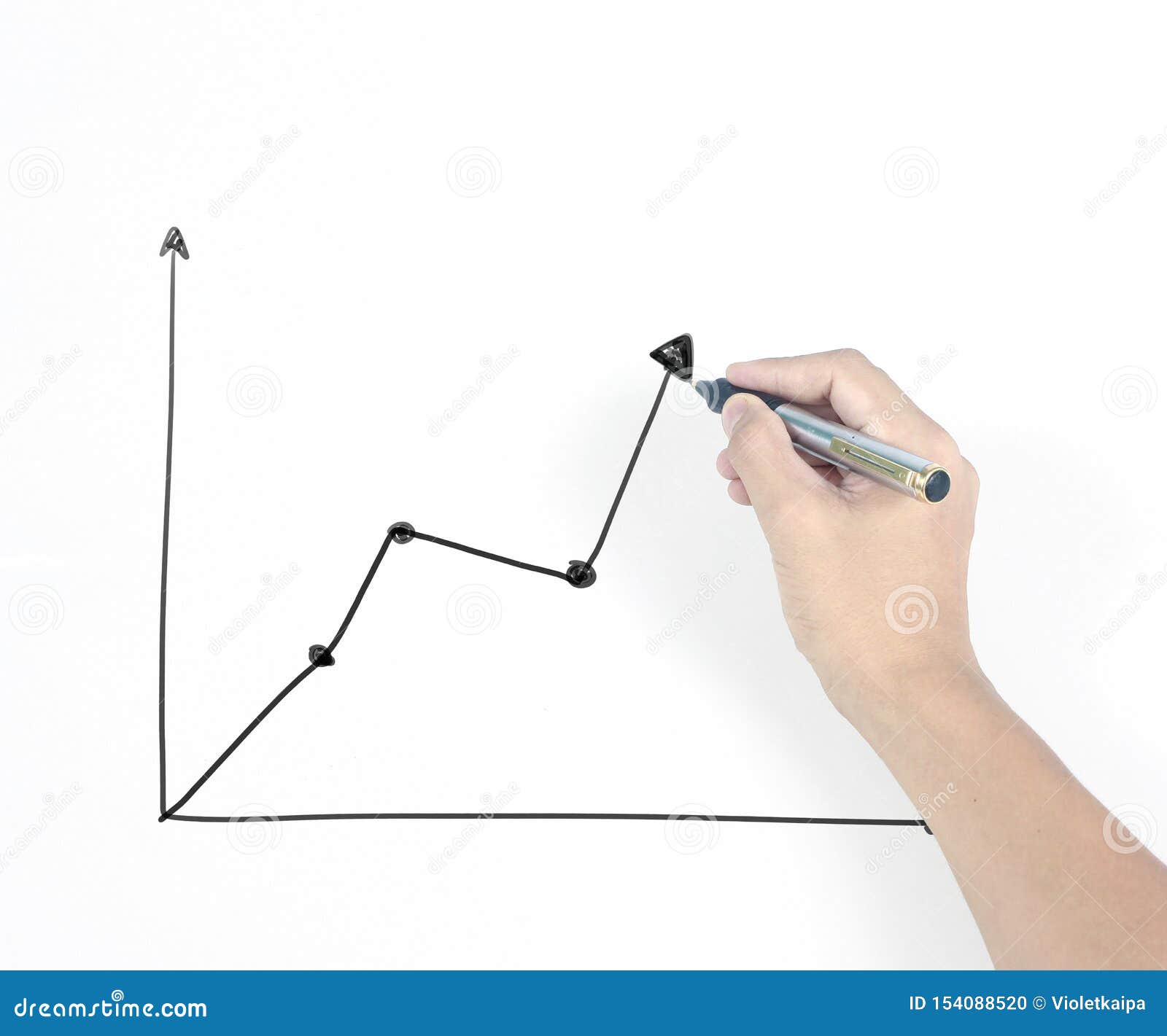 Businessman Drawing Chart Growing Graph Stock Photo - Image of hand ...