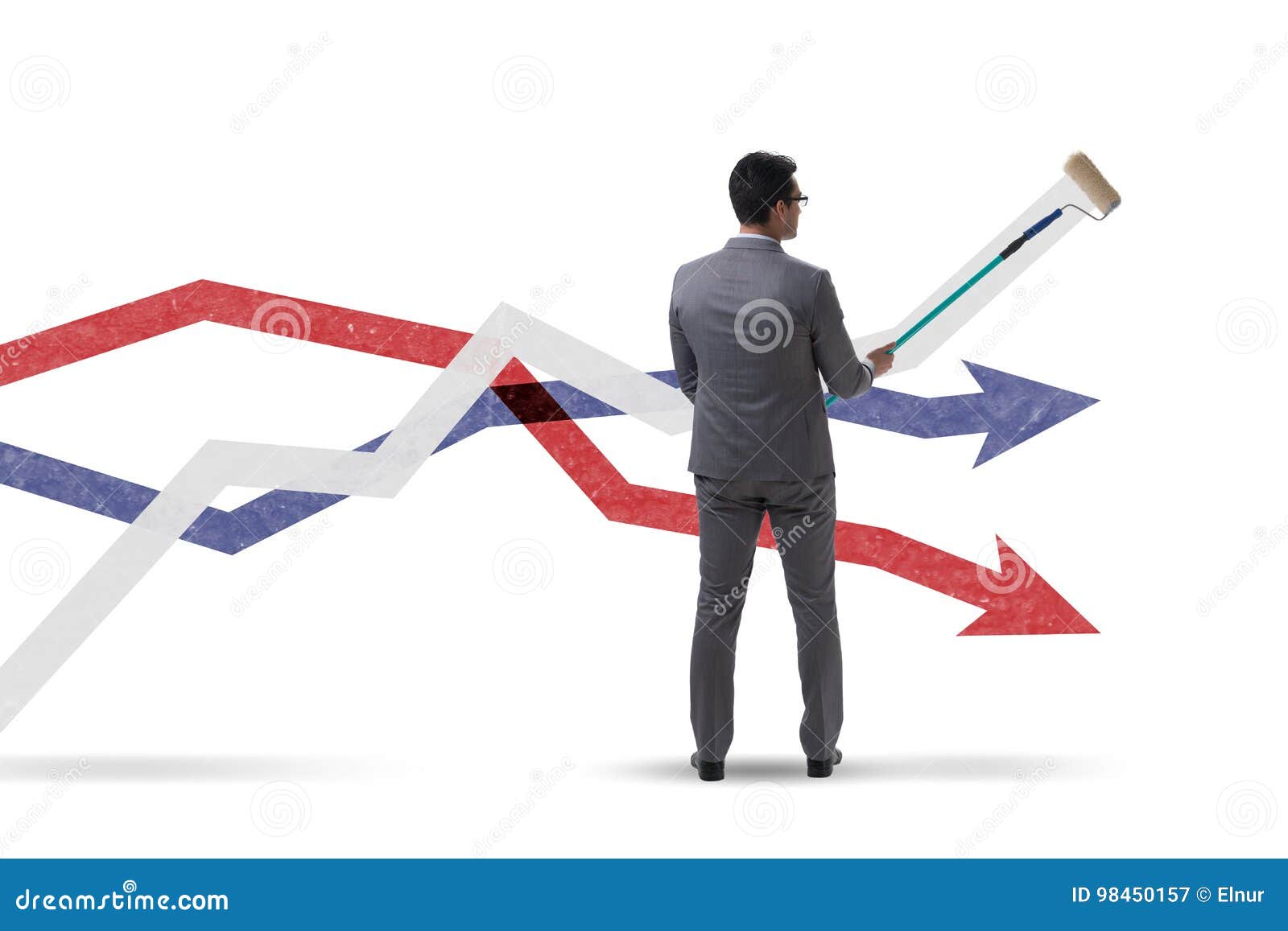 The Businessman Drawing Charts in Forecasting Concept Stock Image ...