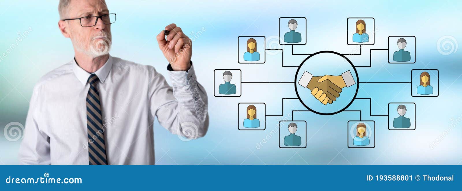 Businessman Drawing Collaboration Concept Stock Image - Image of hand ...