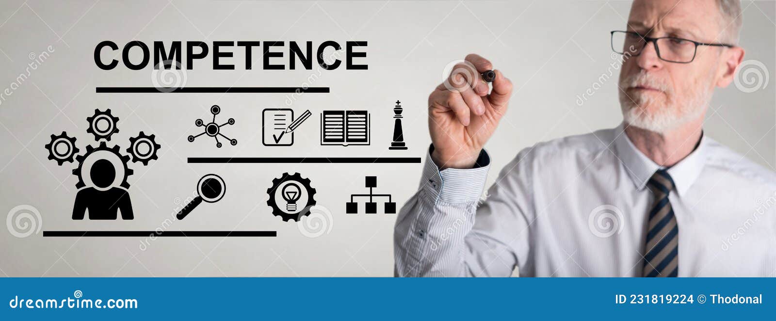 Businessman Drawing Competence Concept Stock Photo - Image of expert ...