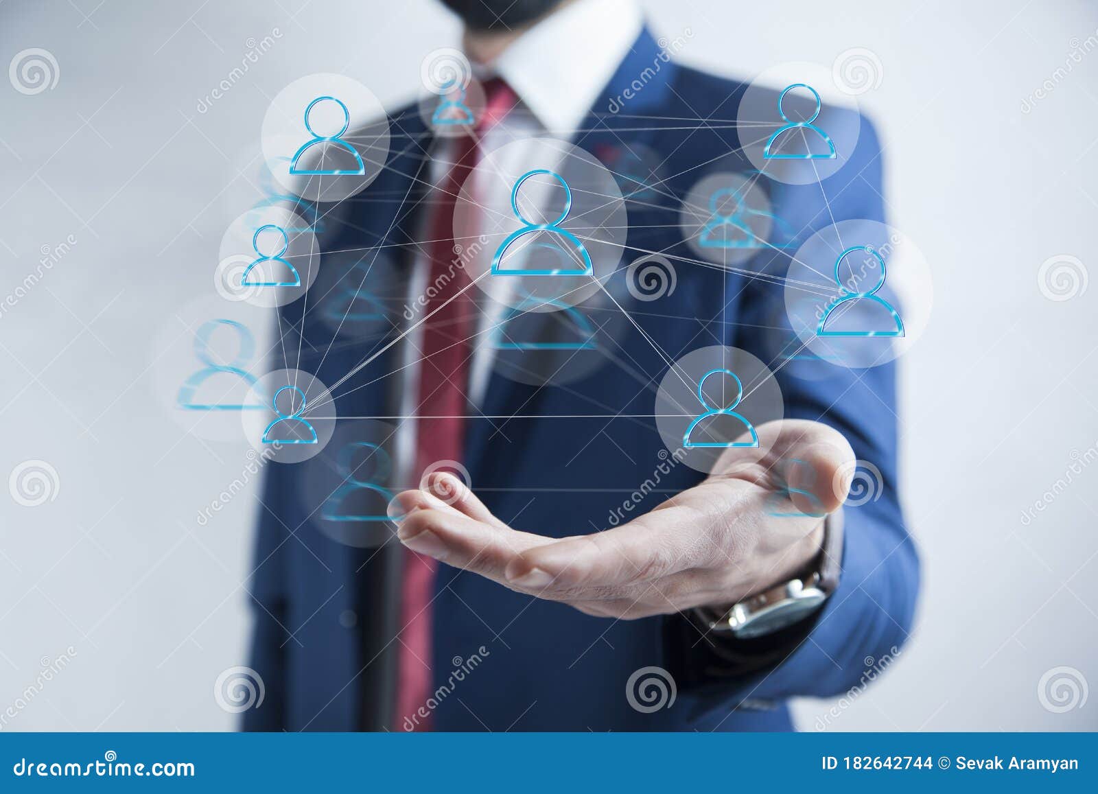 Businessman Drawing Global Network or Globalization Concept on Screen ...