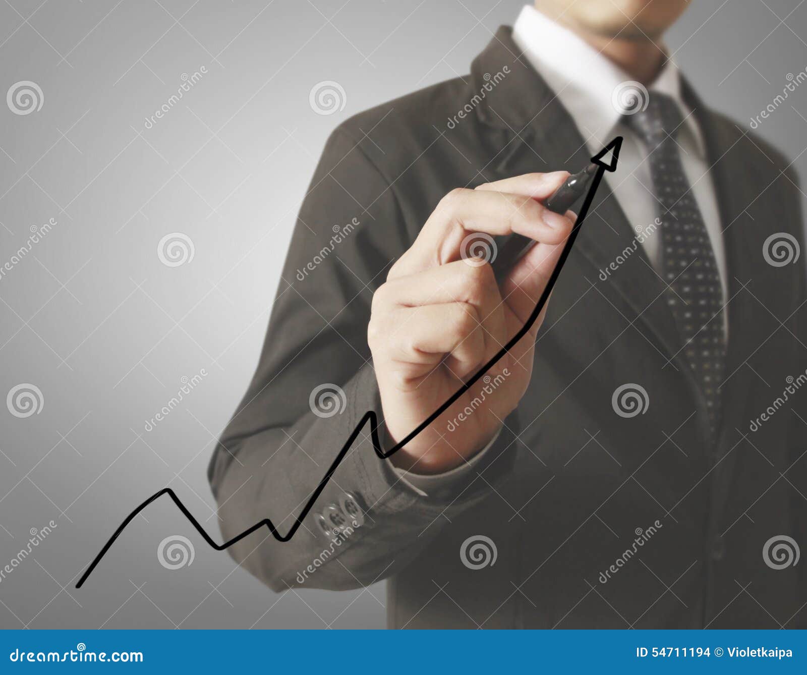 Businessman Drawing Graphics Stock Illustration - Illustration of ...