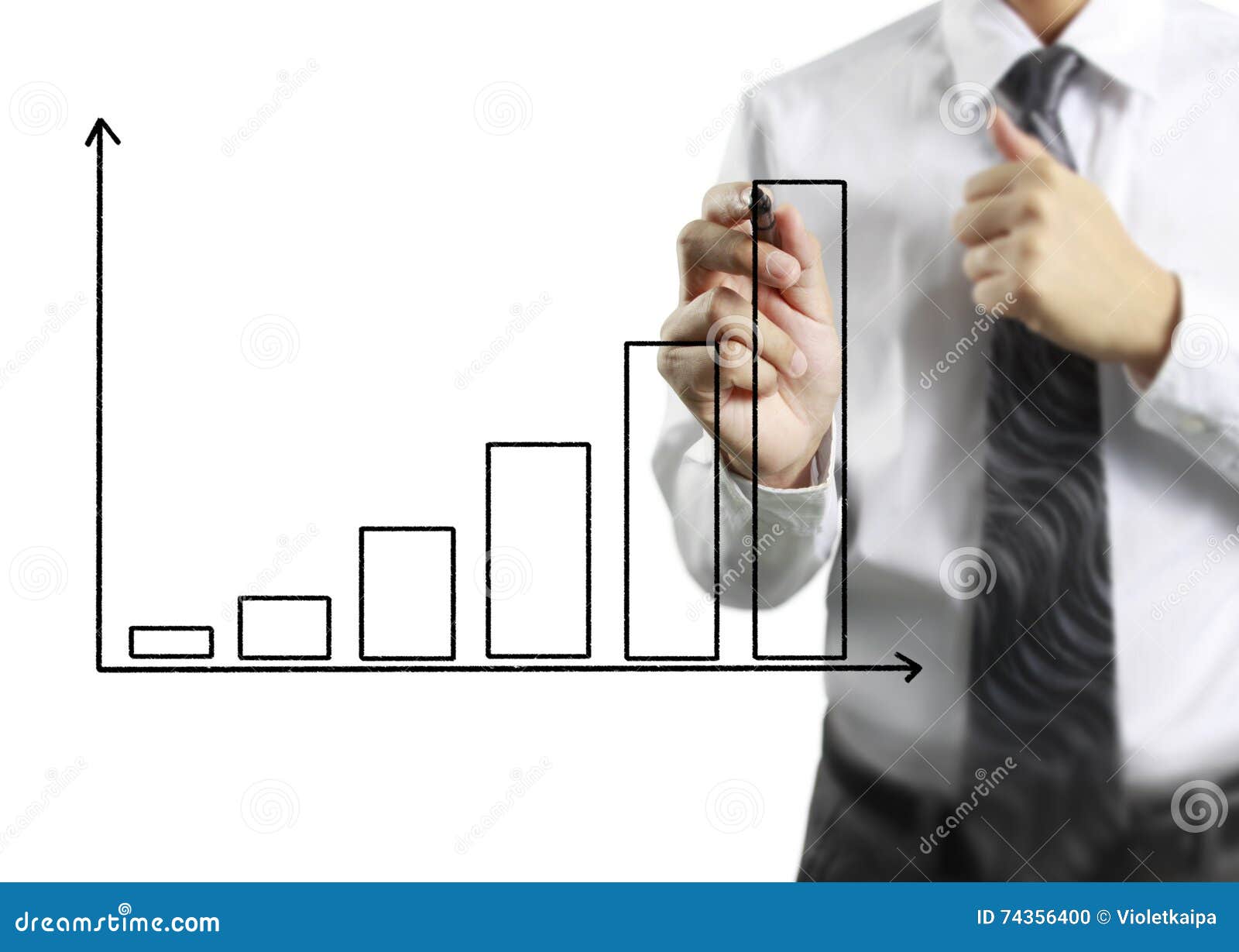 Businessman Drawing Graphics Growing Graph Stock Photo - Image of ...