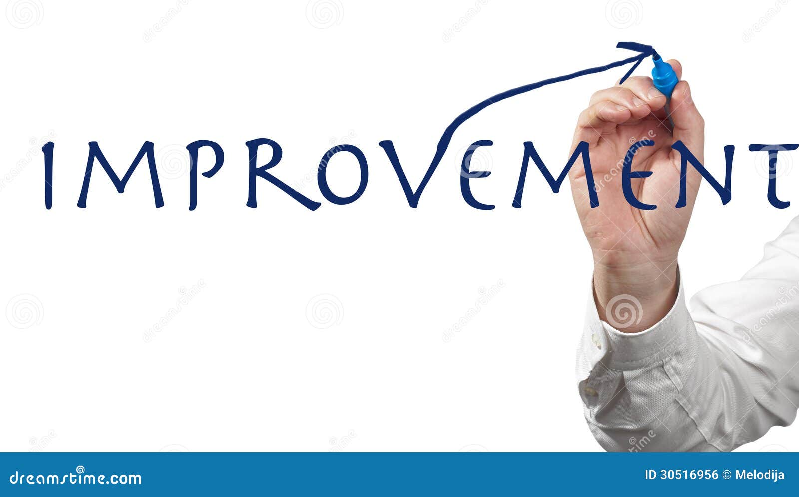 Businessman Drawing Improvement Chart on White Background. Stock Photo ...