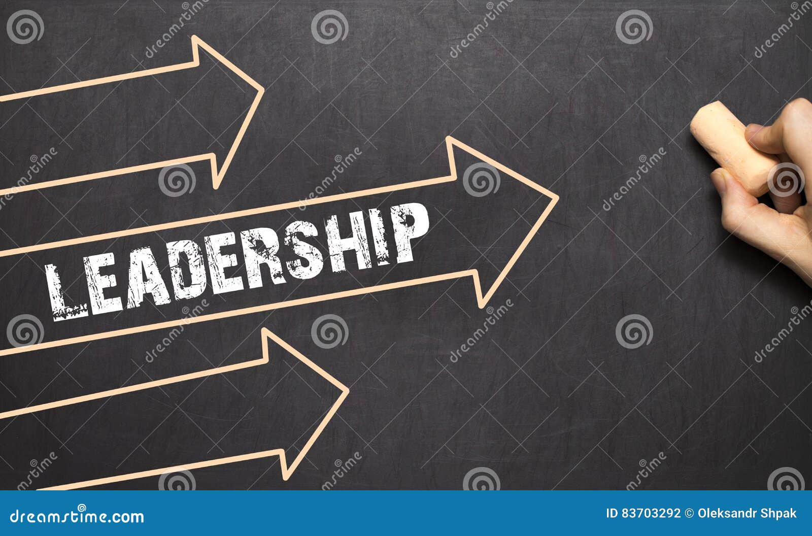 A Businessman is Drawing Leadership Concept with Arrows Stock Photo ...