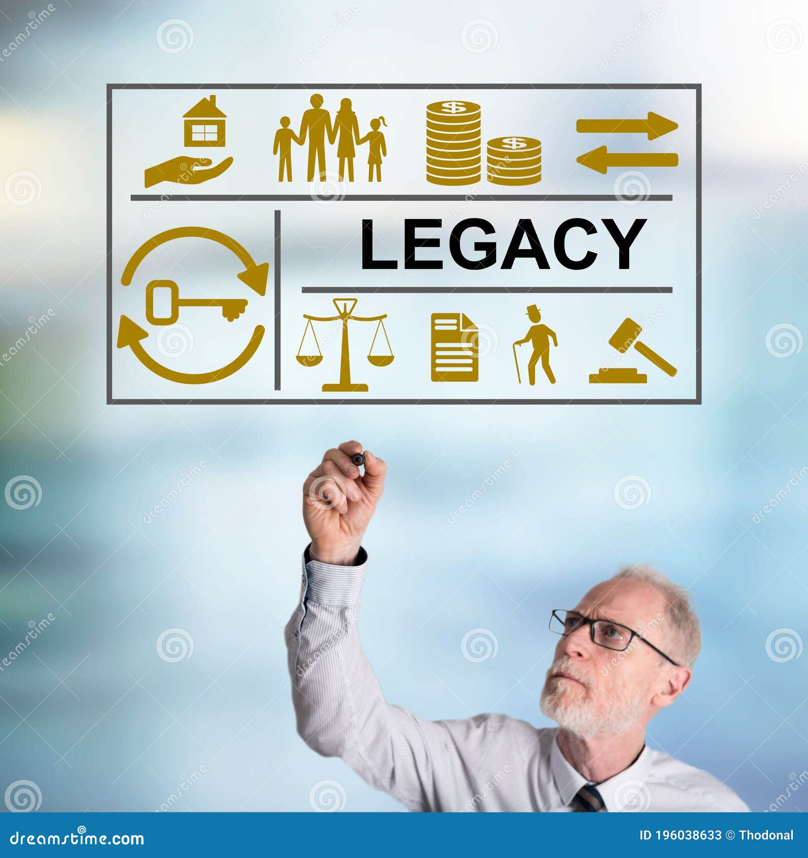 Businessman Drawing Legacy Concept Stock Image - Image of wealth ...