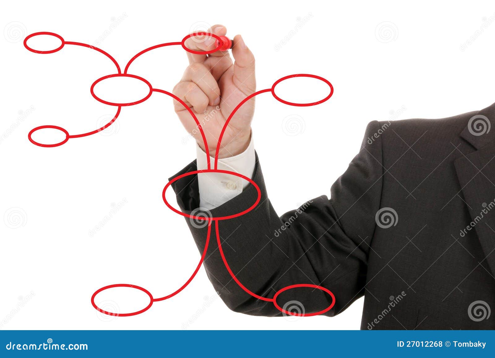 Businessman Drawing a Mind Map Stock Photo - Image of seminar, screen ...