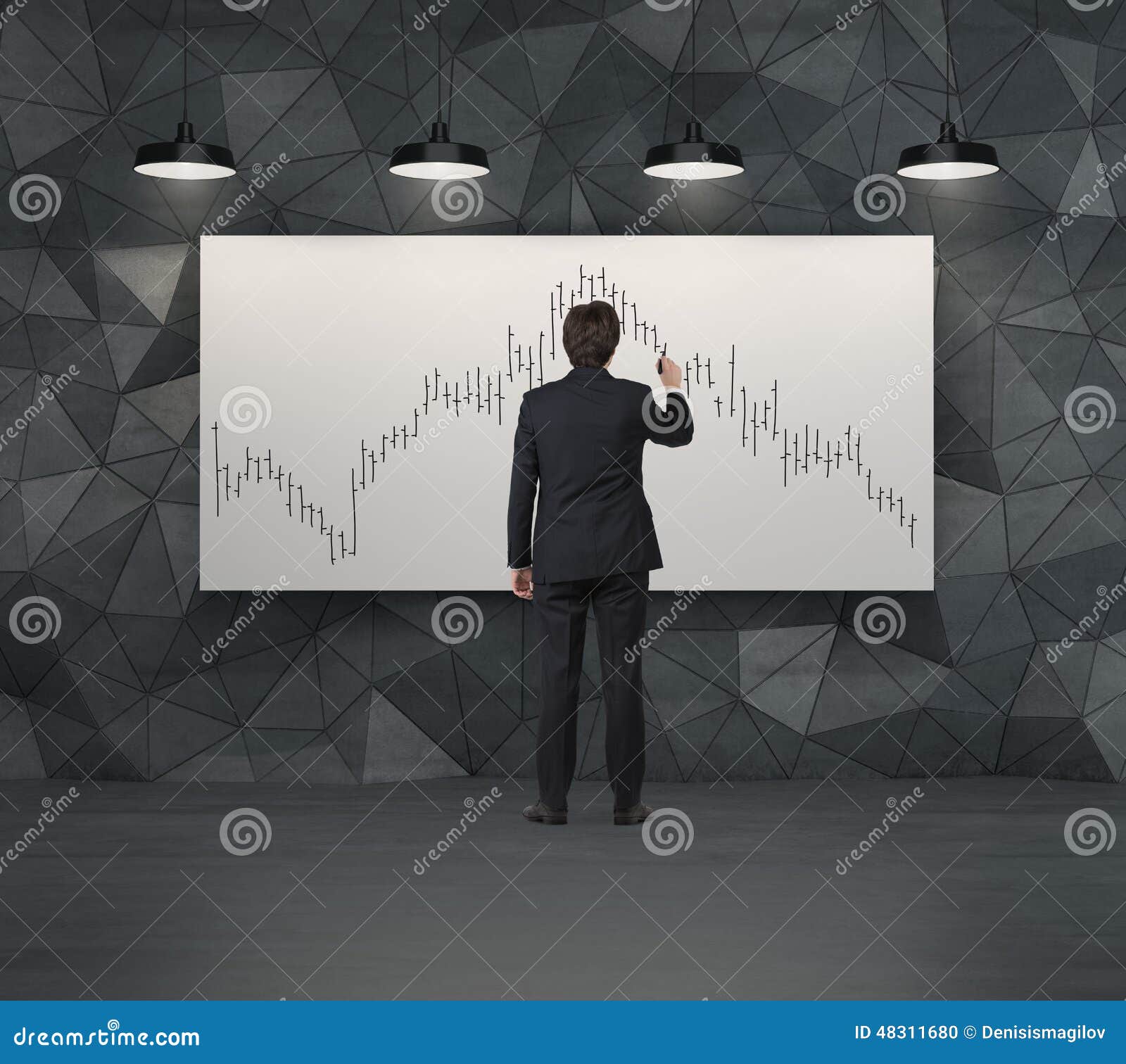 Placard With Drawing Graph Royalty-Free Stock Image | CartoonDealer.com ...
