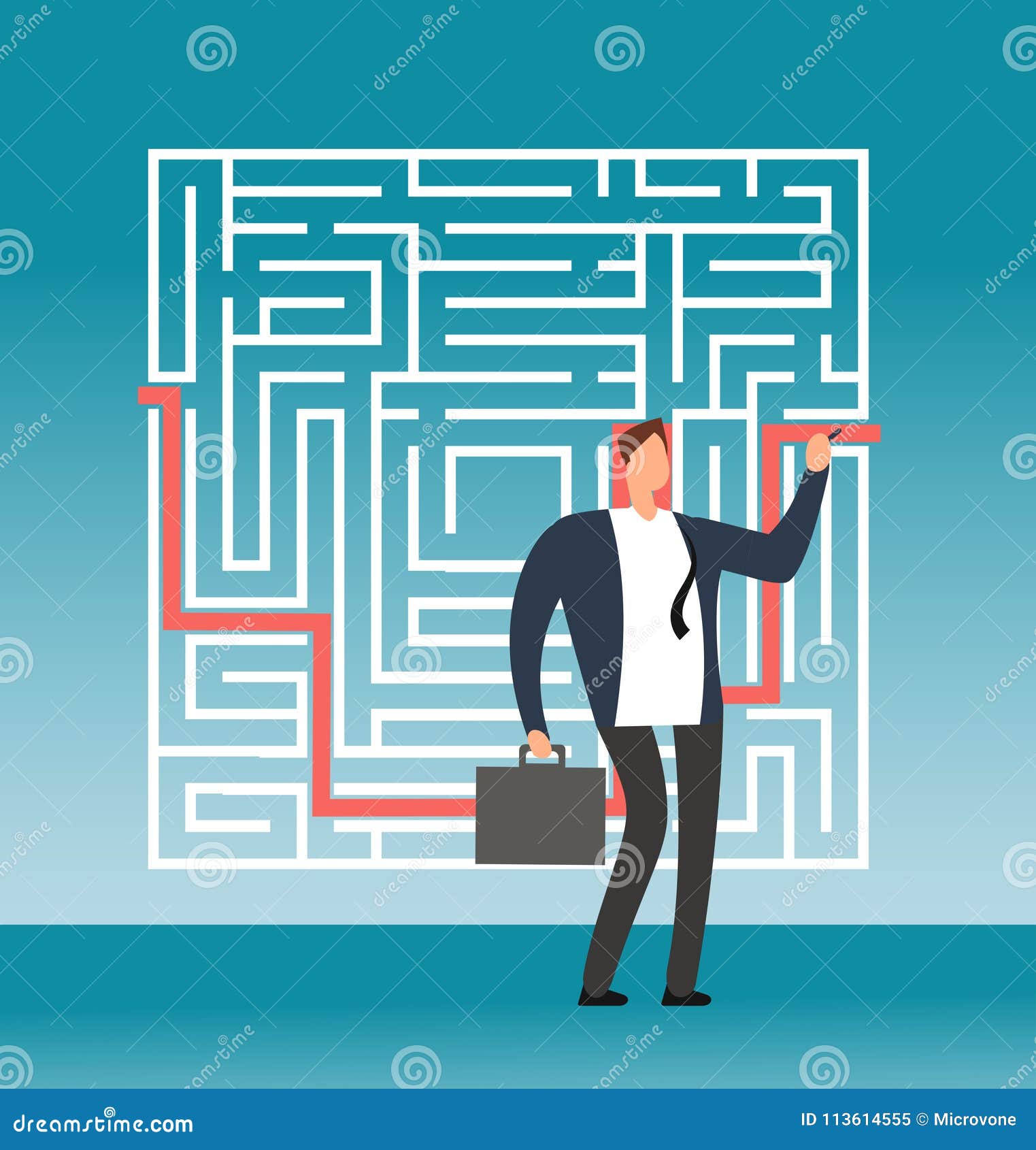 Businessman Drawing Right Path To Success in Complex Maze, Labyrinth ... Businessman Drawing Right Path To Success in Complex Maze, Labyrinth ...