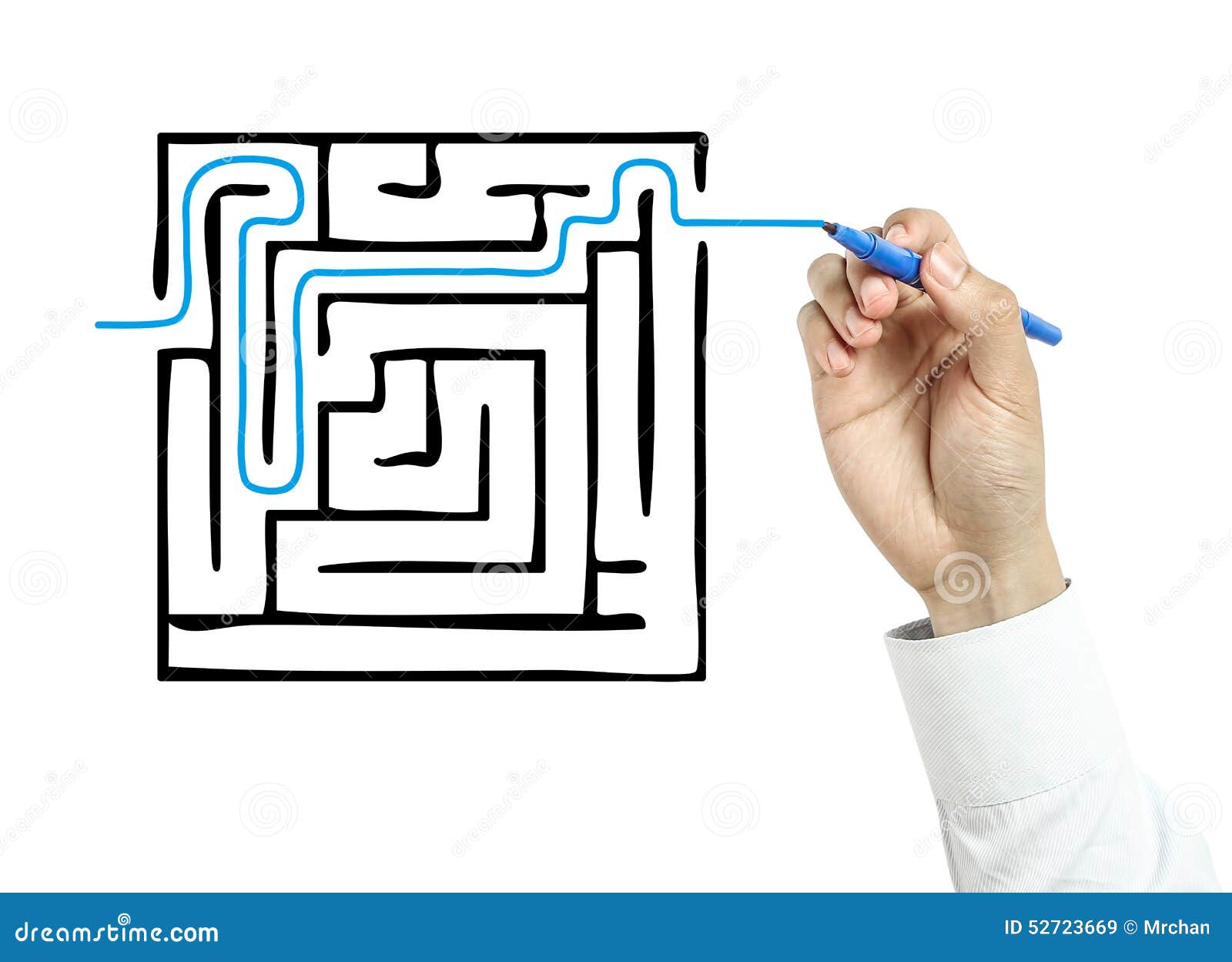 Businessman Drawing Solution Concept Stock Image - Image of finishing ...