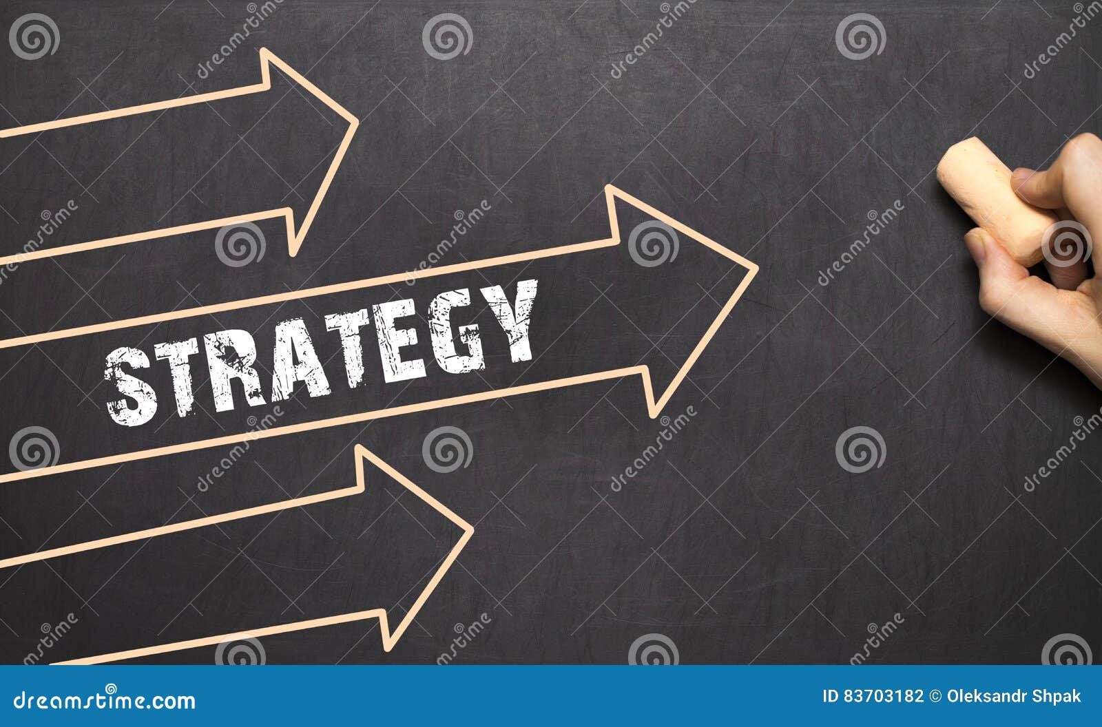 A Businessman is Drawing Strategy Concept with Arrows Stock Photo ...