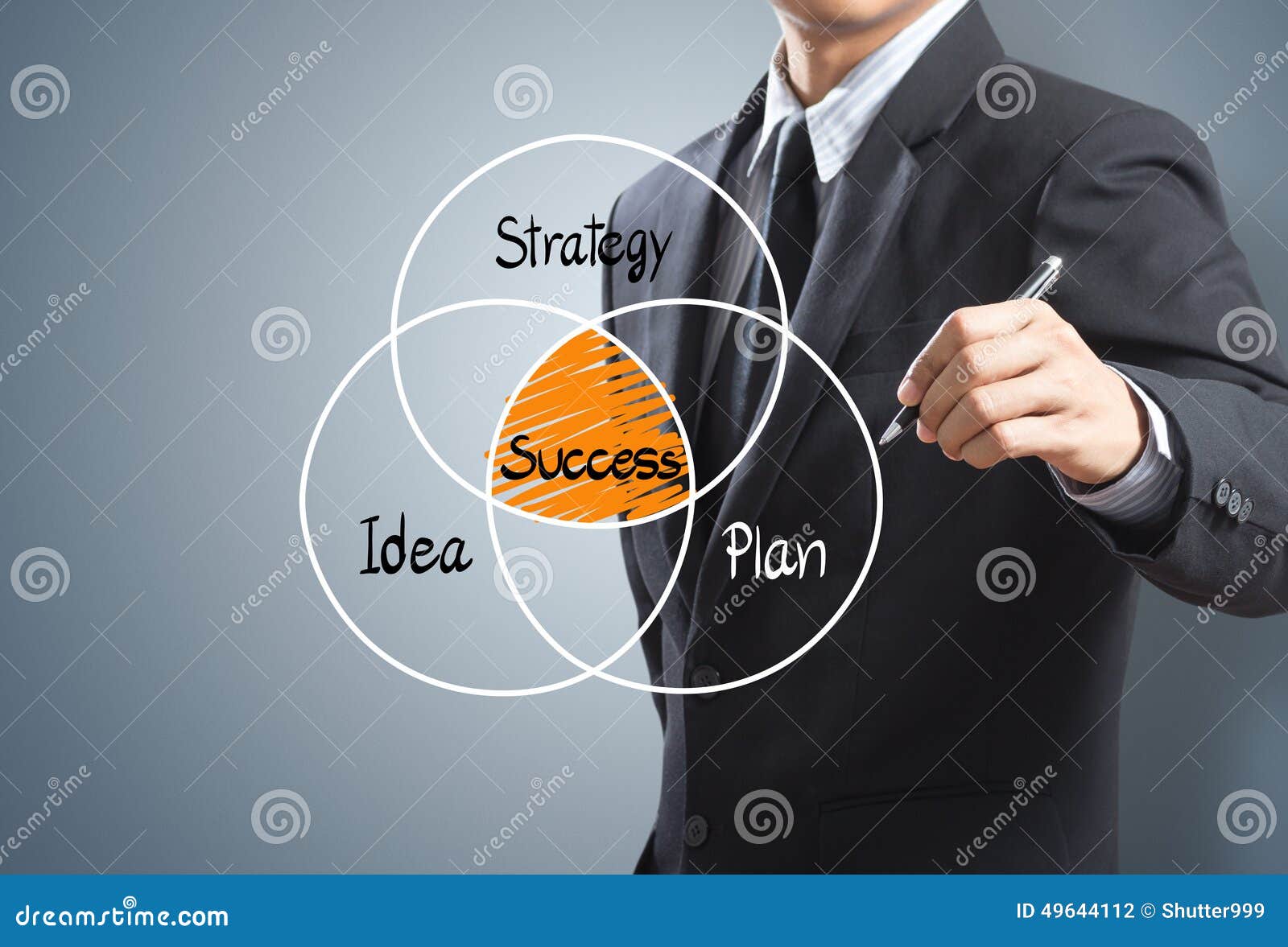 Businessman Drawing Success Planning Concept Stock Illustration ...