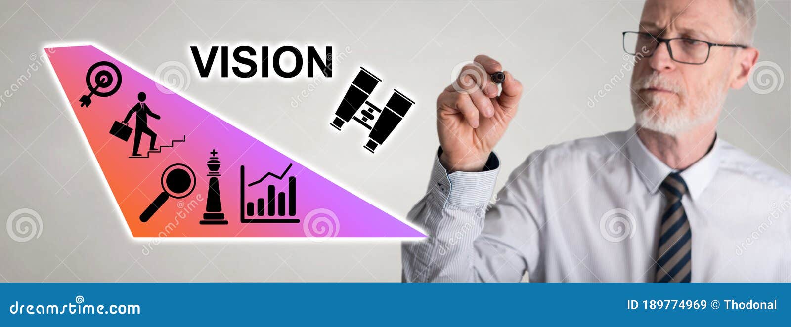 Businessman Drawing Vision Concept Stock Image - Image of vision ...