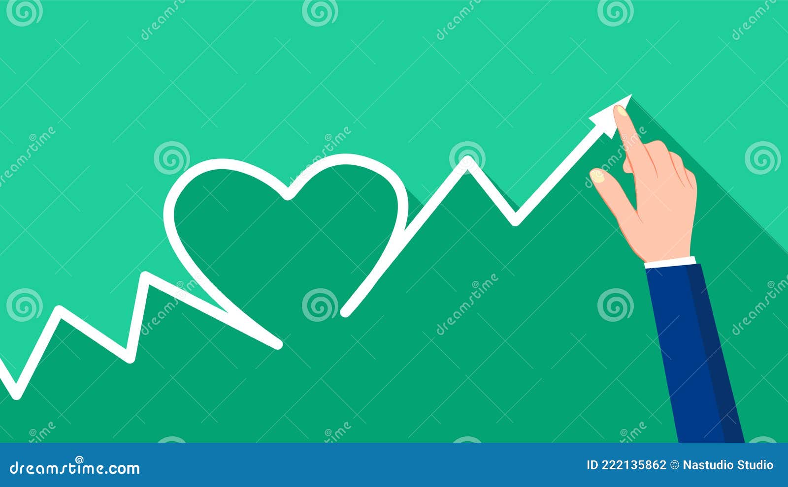 Businessman Draws a Graph of Growth. Fast Growing Concept Stock Vector ...