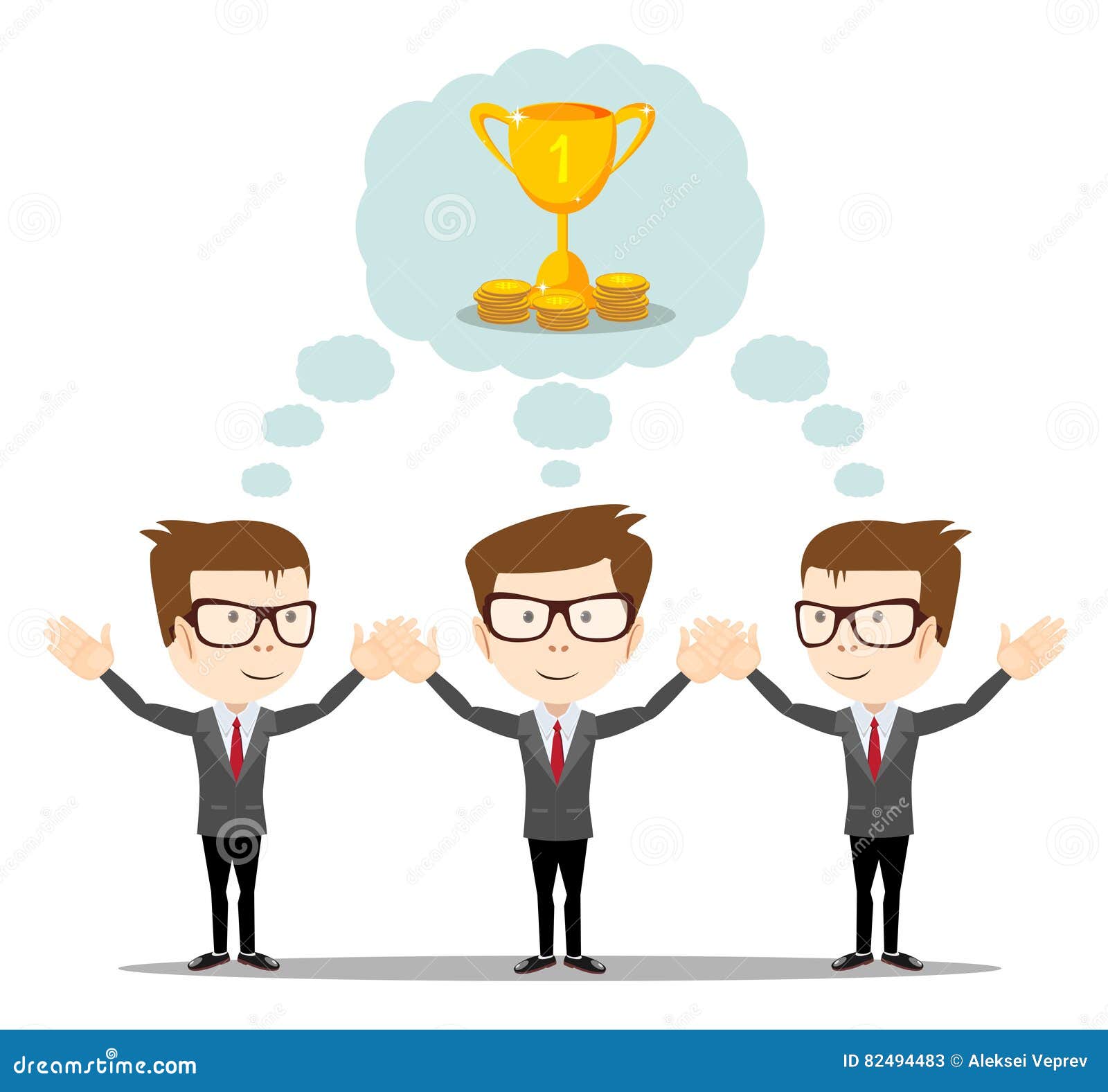 Businessman Dreaming about Success. Stock Vector - Illustration of ...