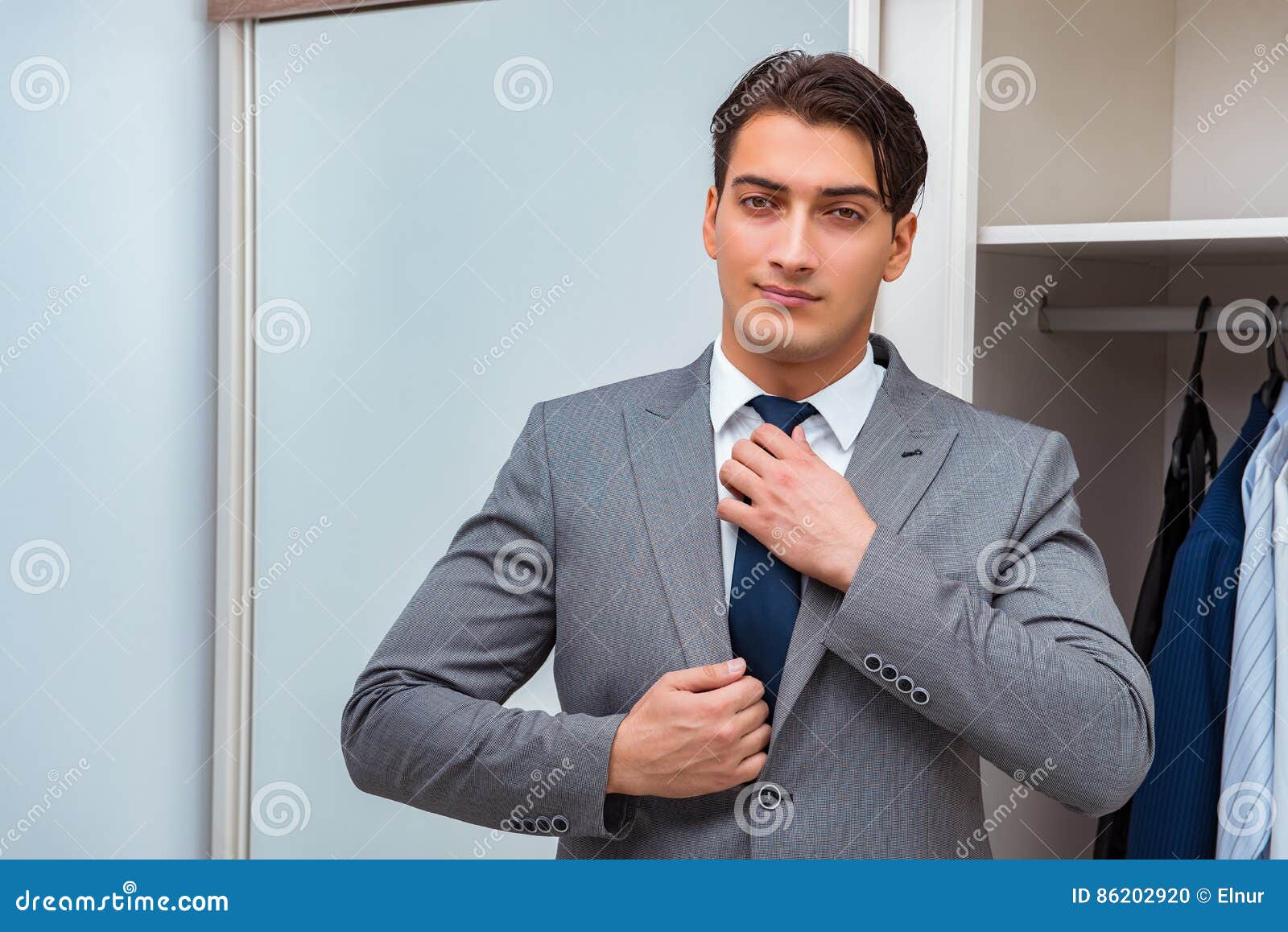 The Businessman Dressing Up for Work Stock Photo - Image of customer ...