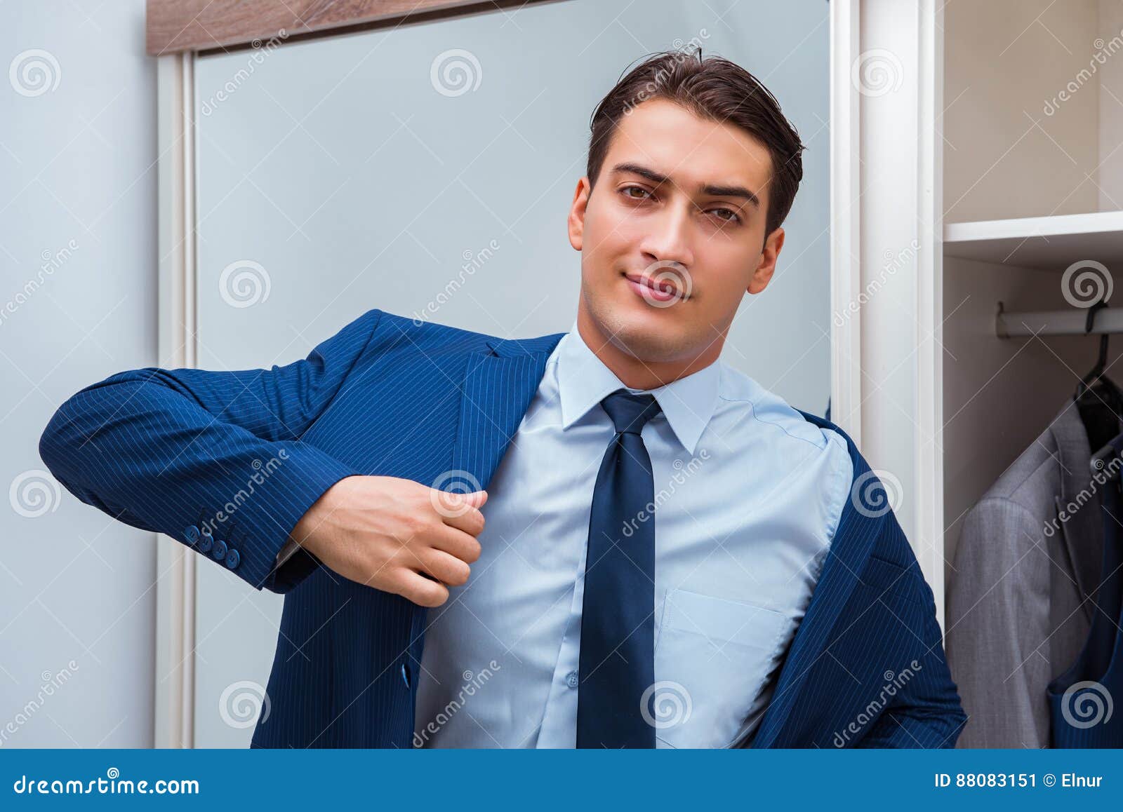The Businessman Dressing Up for Work Stock Image - Image of manager ...