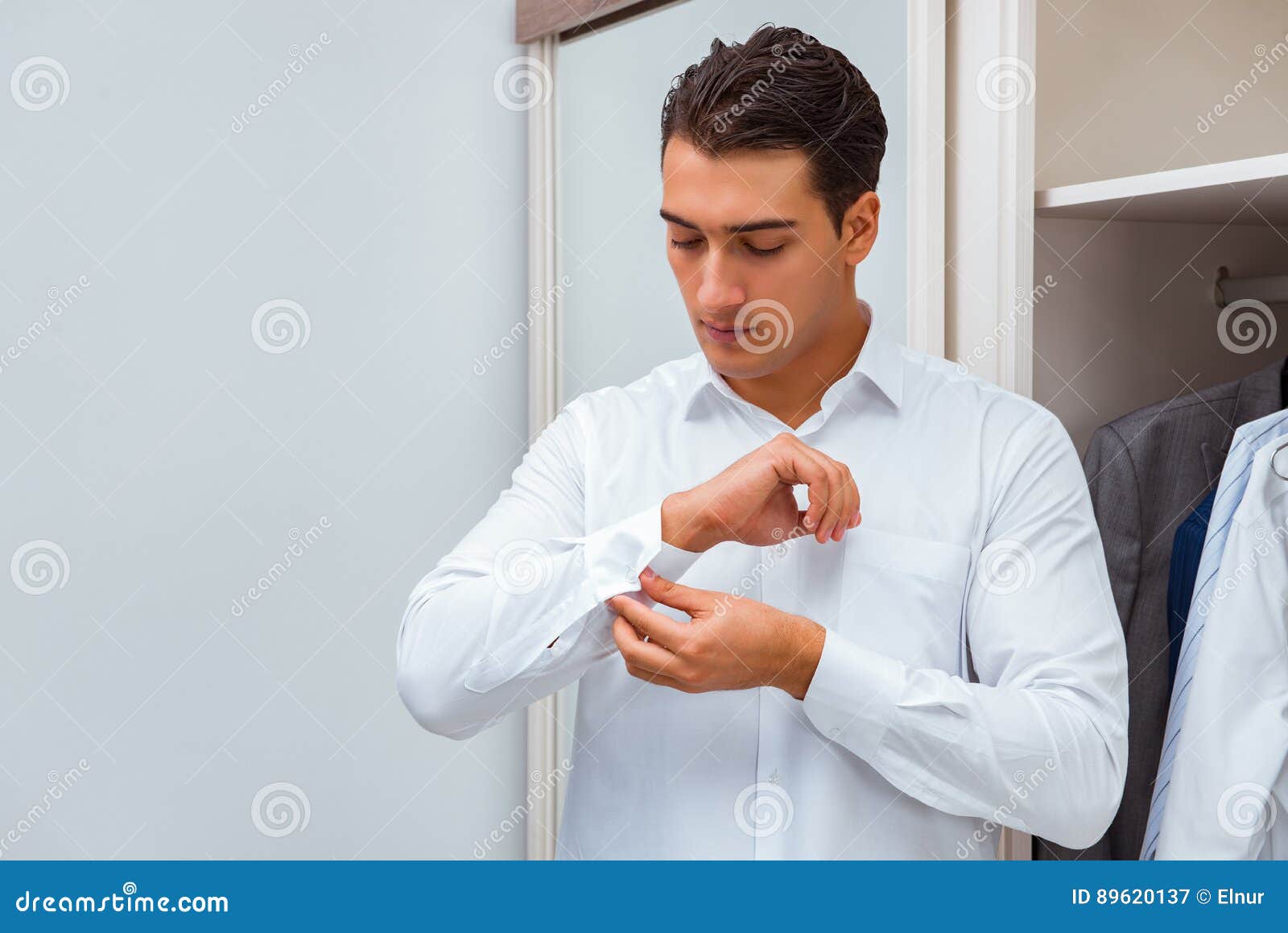 The Businessman Dressing Up for Work Stock Image - Image of consumer ...