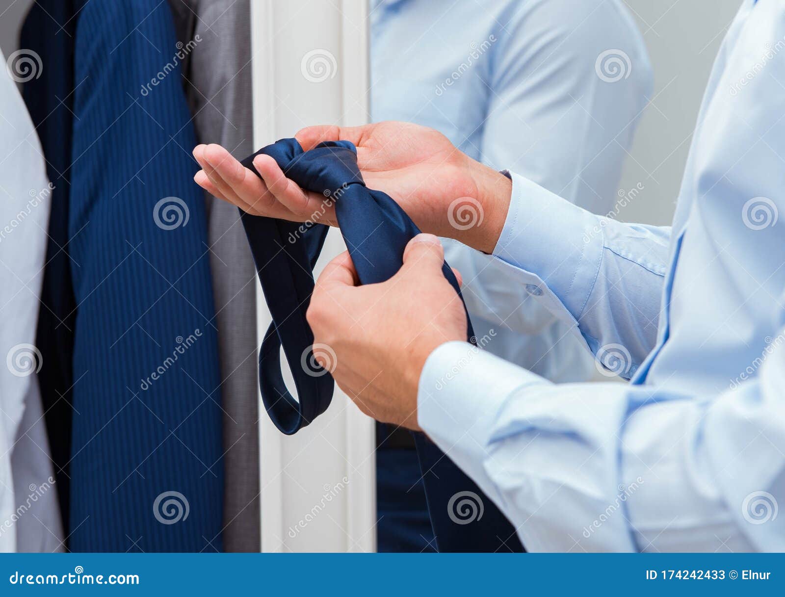 Businessman Dressing Up for Work Stock Image - Image of clothes ...