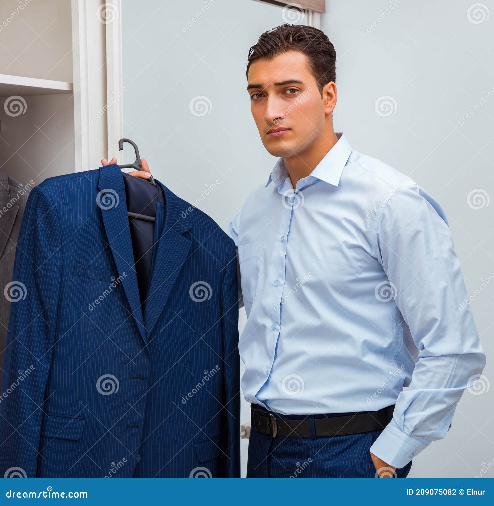 Businessman Dressing Up for Work Stock Photo - Image of clothing ...