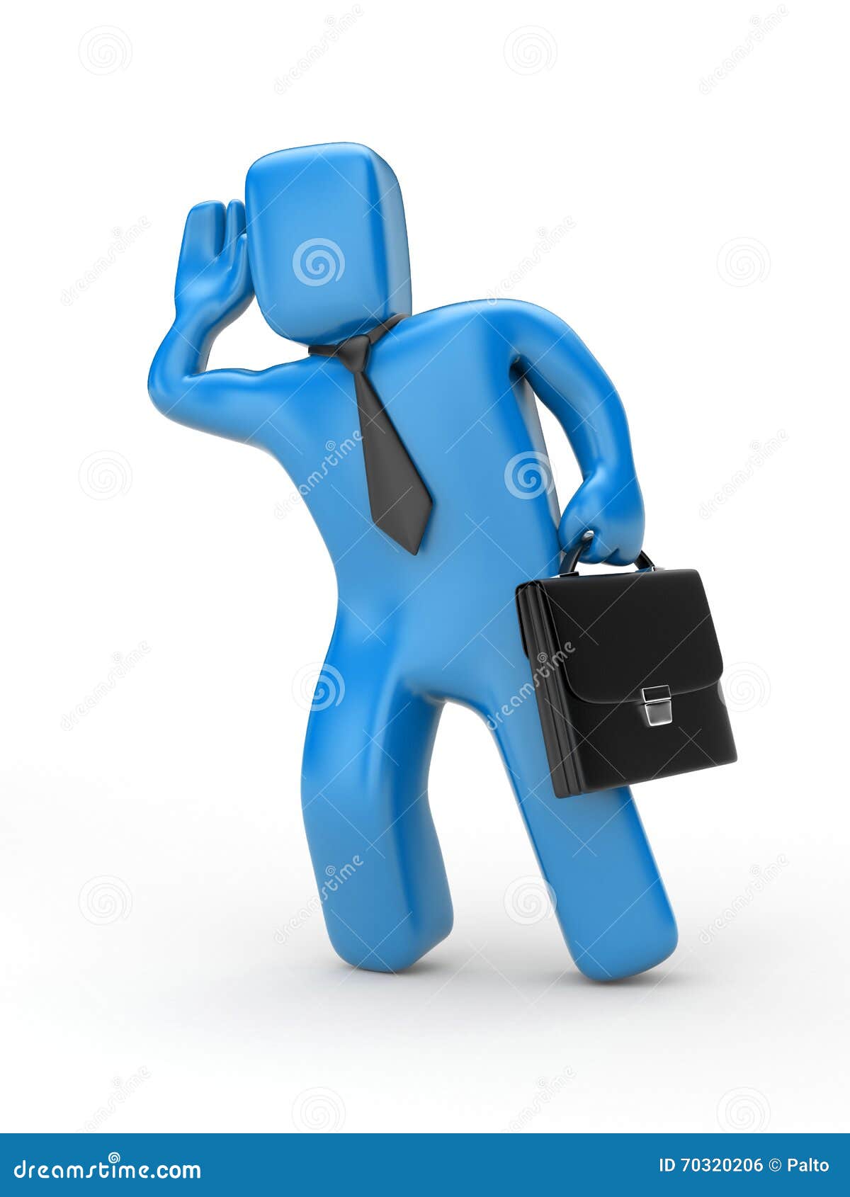 Businessman eavesdropping stock illustration. Illustration of icon ...