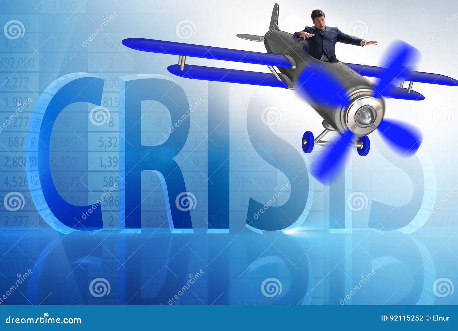 The Businessman in Economic Crisis Concept Stock Illustration ...