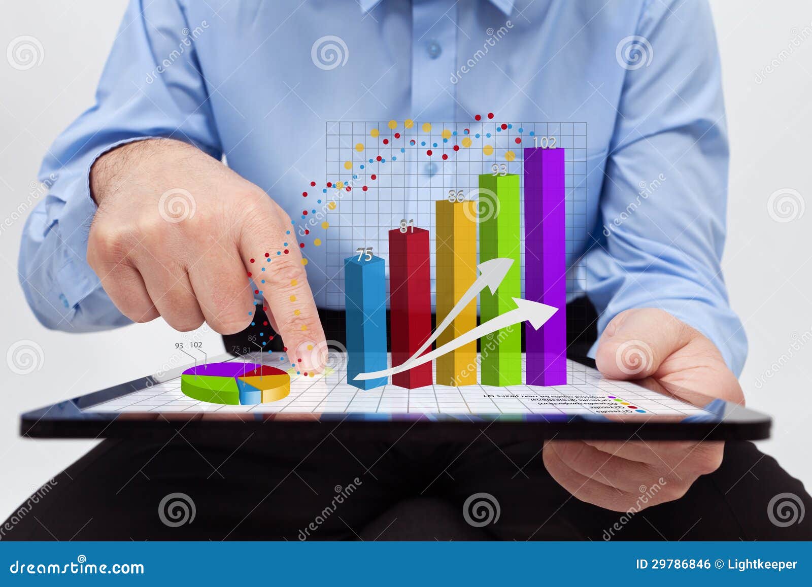 Businessman Working on Reports Stock Photo - Image of mobility ...