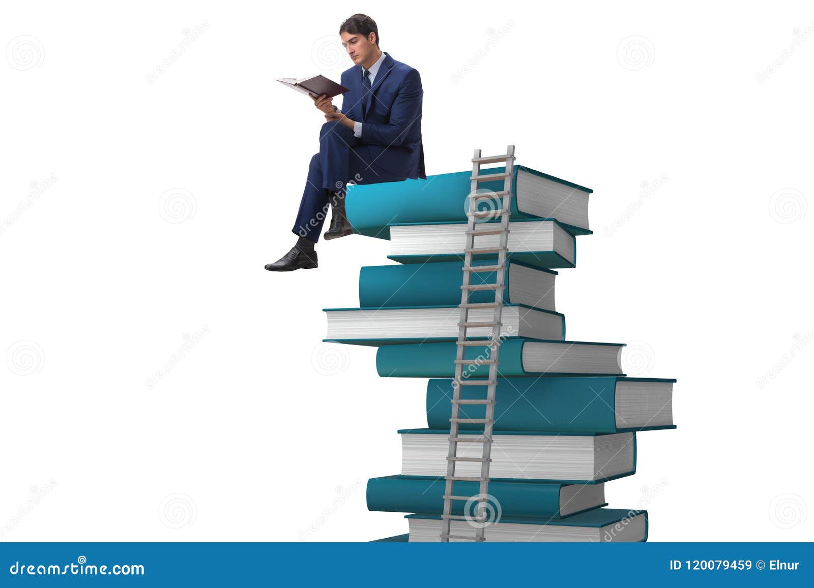 The Businessman in Education and Learning Concept Stock Image - Image ...