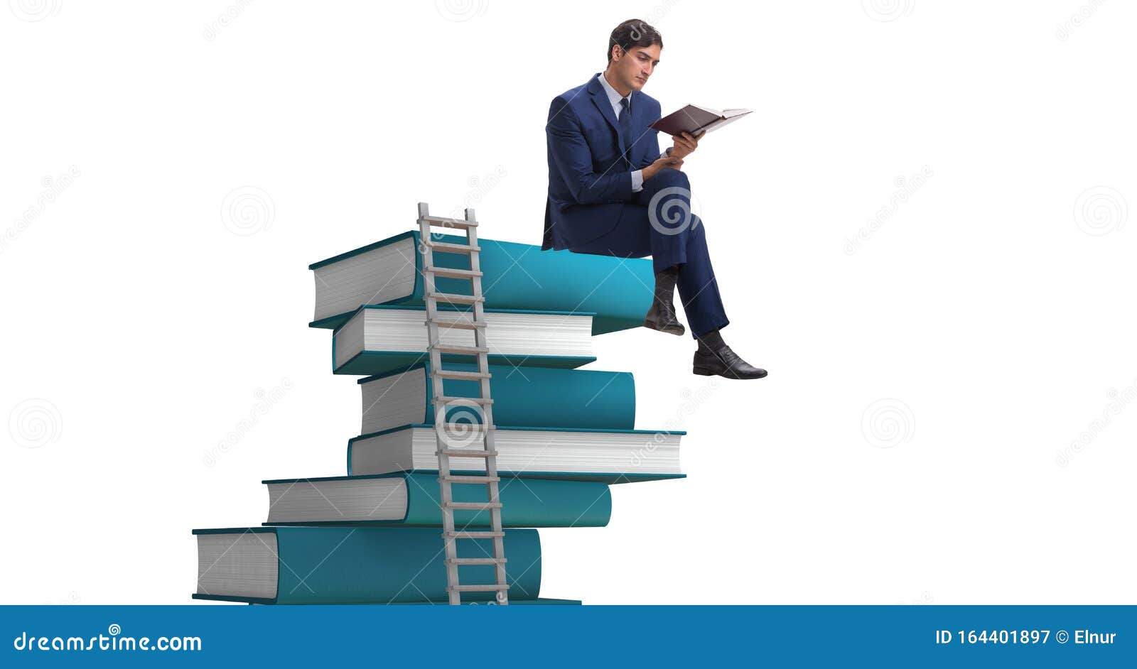 Businessman in Education and Learning Concept Stock Image - Image of ...