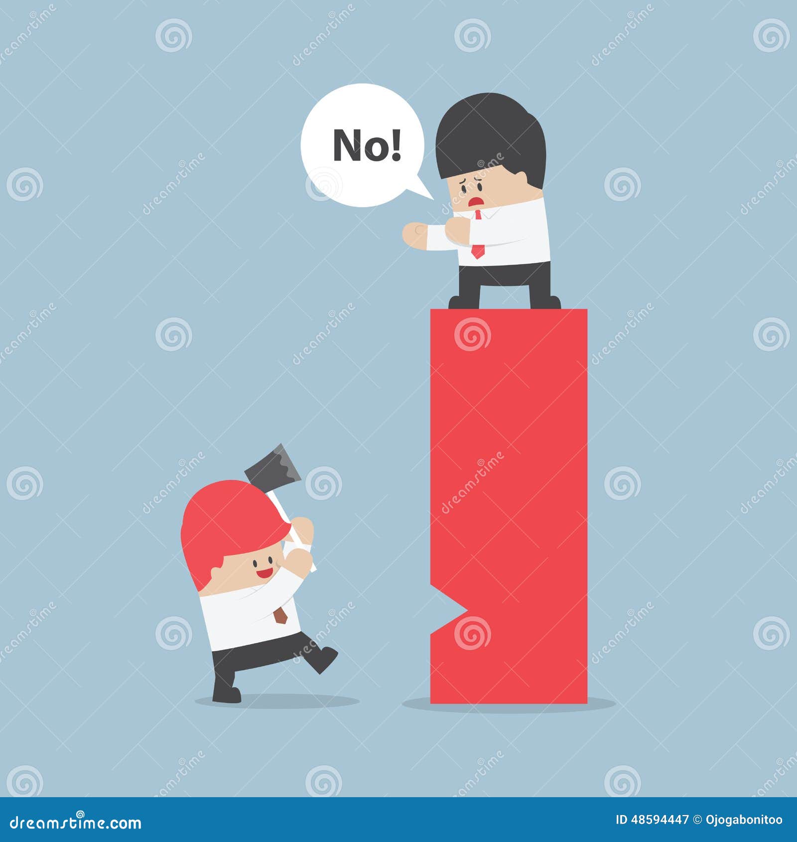 Businessman Eliminate Rival by Destroy Their Business Stock Vector ...