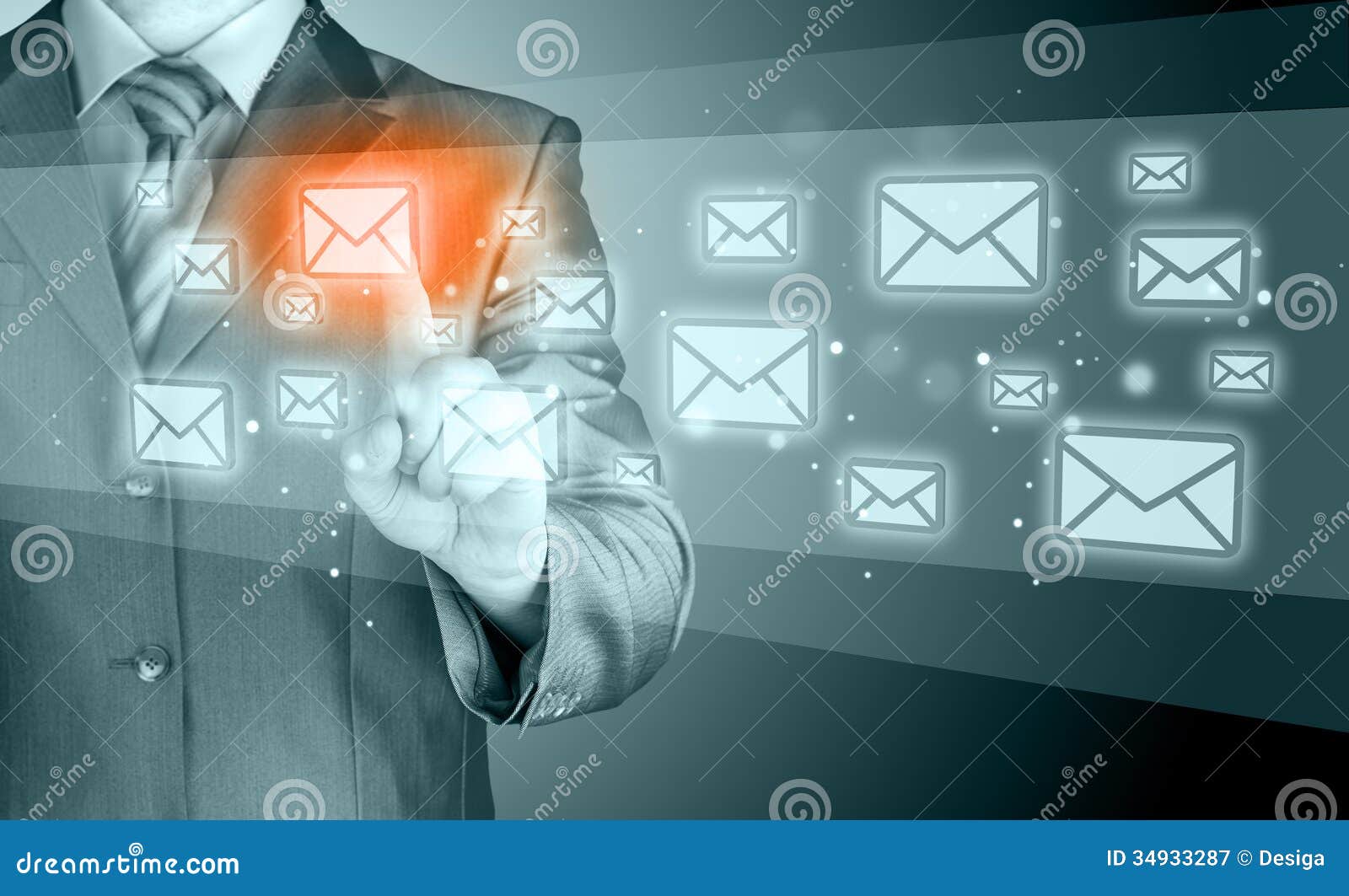 Businessman email concept stock image. Image of idea - 34933287