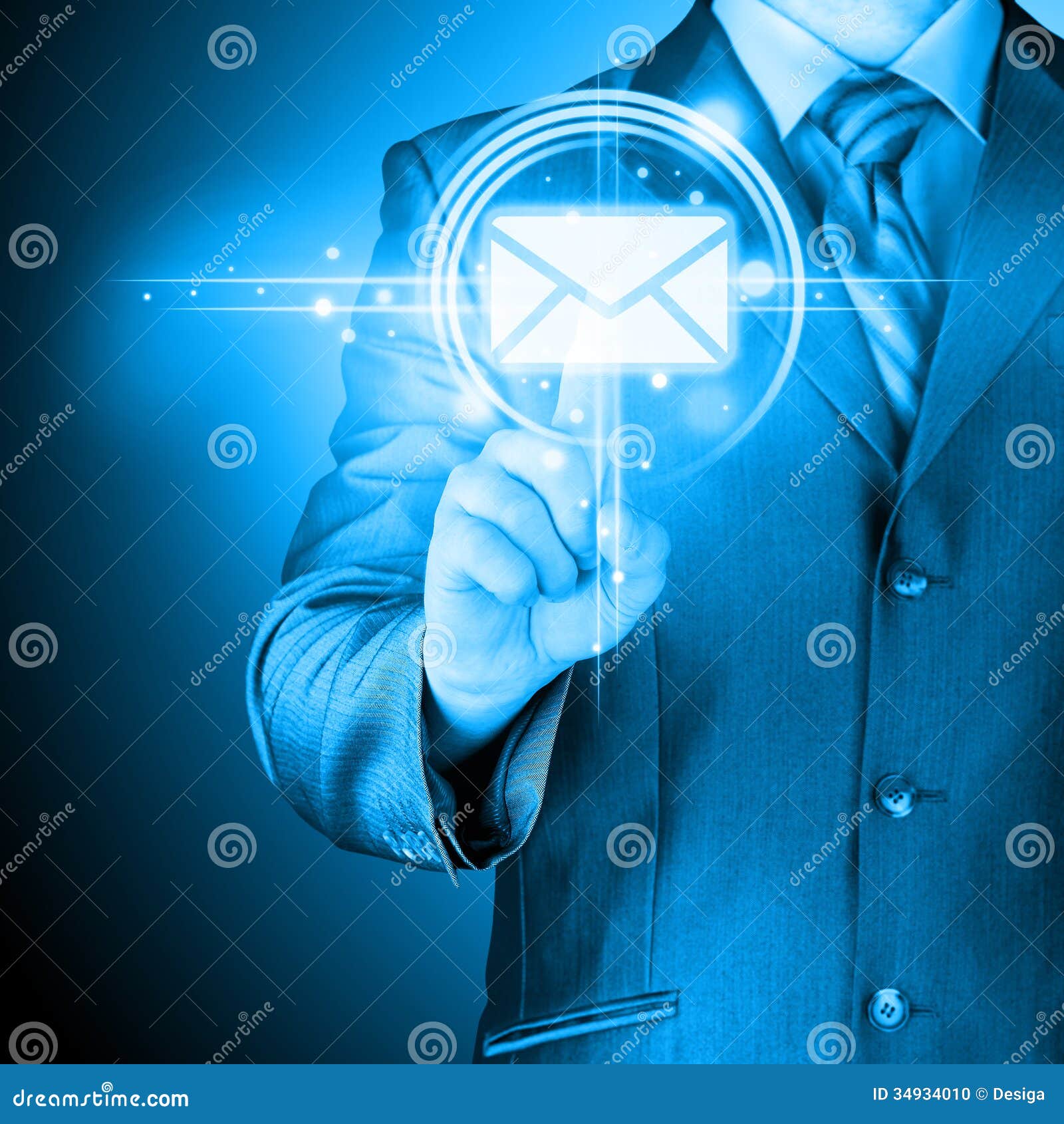 Businessman email concept stock photo. Image of icon - 34934010