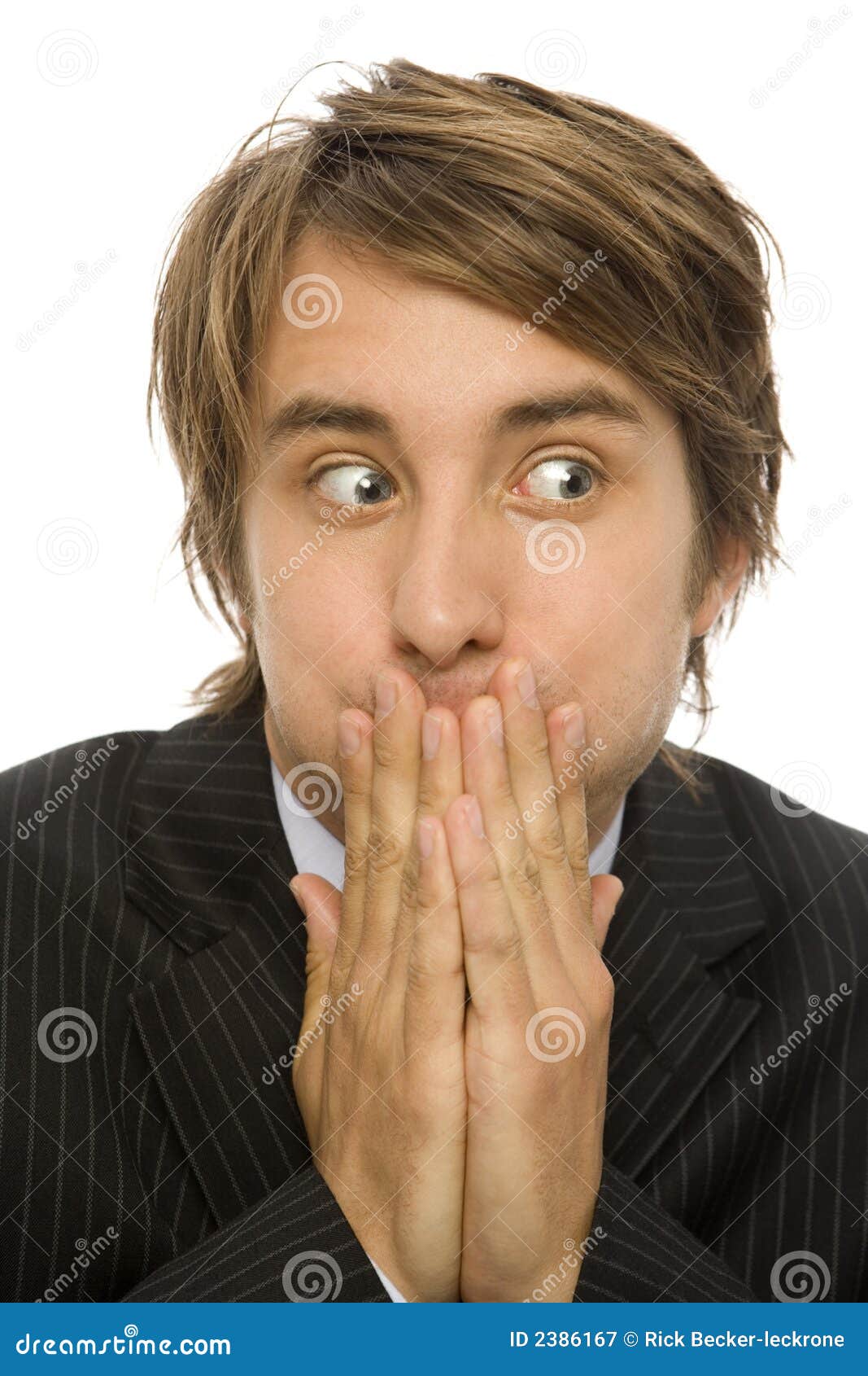 Businessman is embarassed stock image. Image of leadership - 2386167